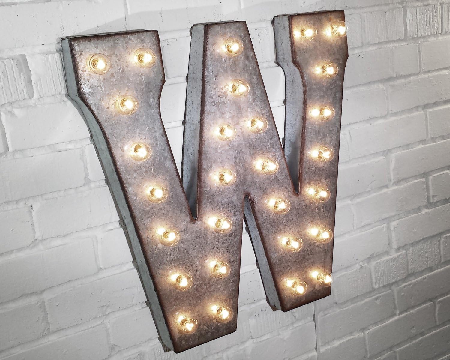 Amazon.com: GALVANIZED METAL Letter "W" Large Rustic Nostalgic ...