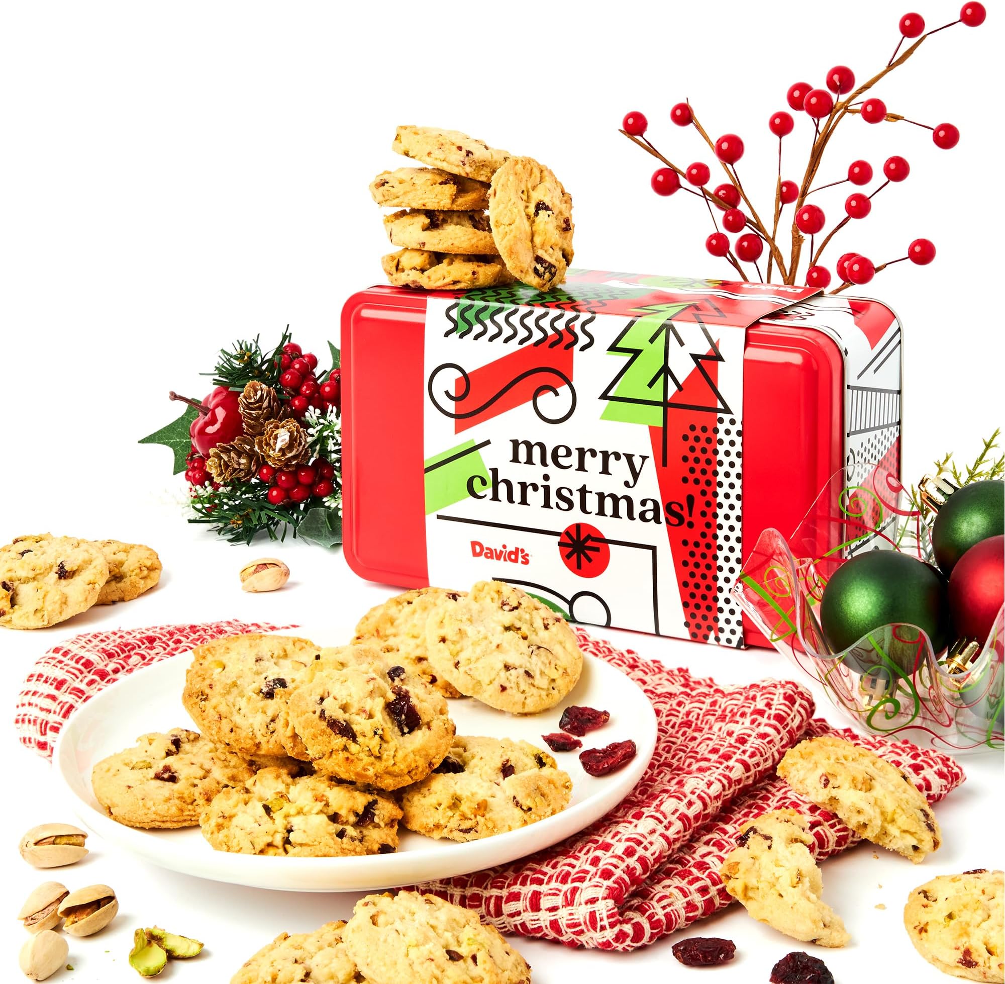 Amazon.com: David's Cookies Merry Christmas Cranberry Pistachio ...