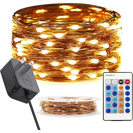 Amazon.com: Twinkle Star 33ft 100LED Copper Wire String Lights Fairy ...