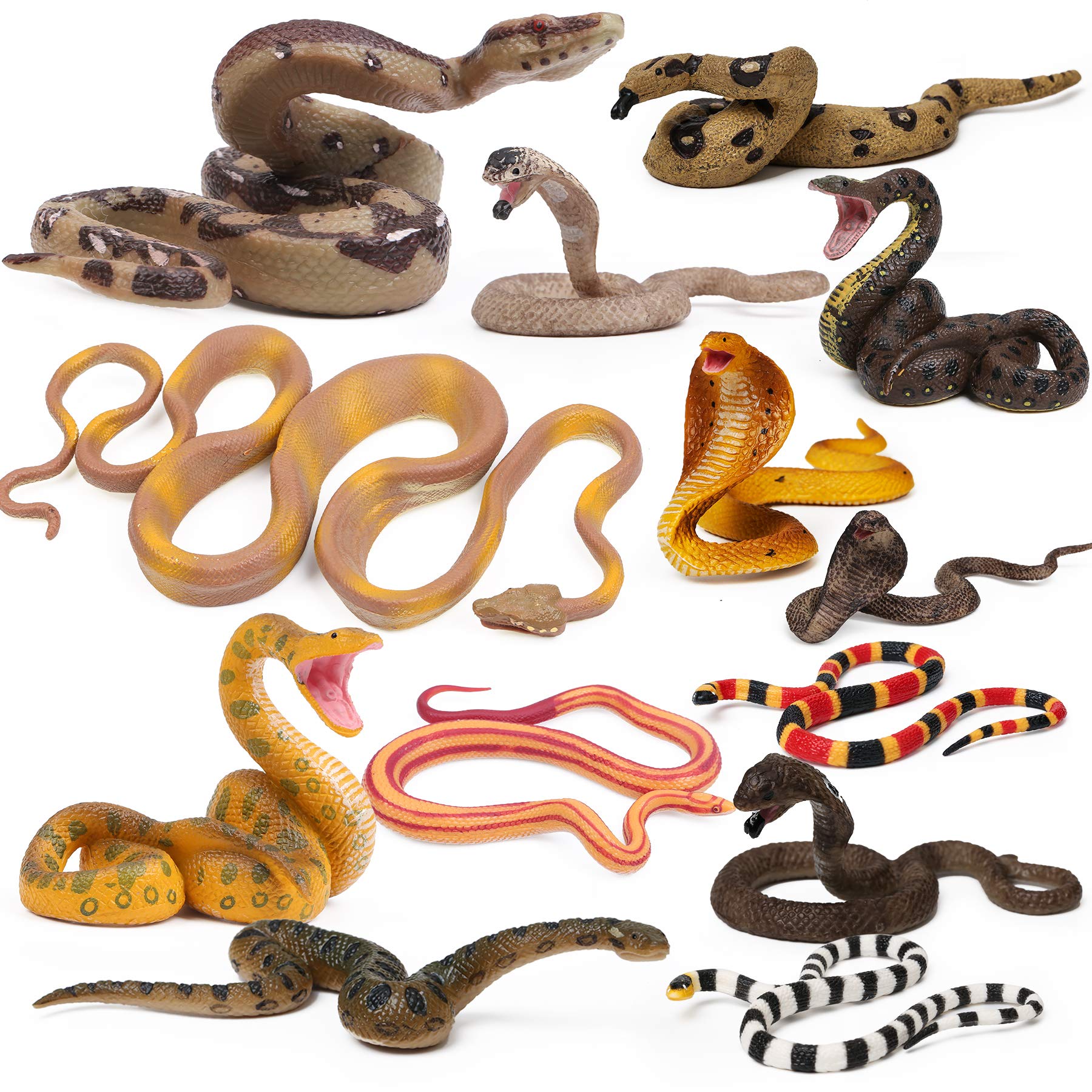 13pcs Snake Figurines Realistic Snake Prank Props Scary Snake Toy ...