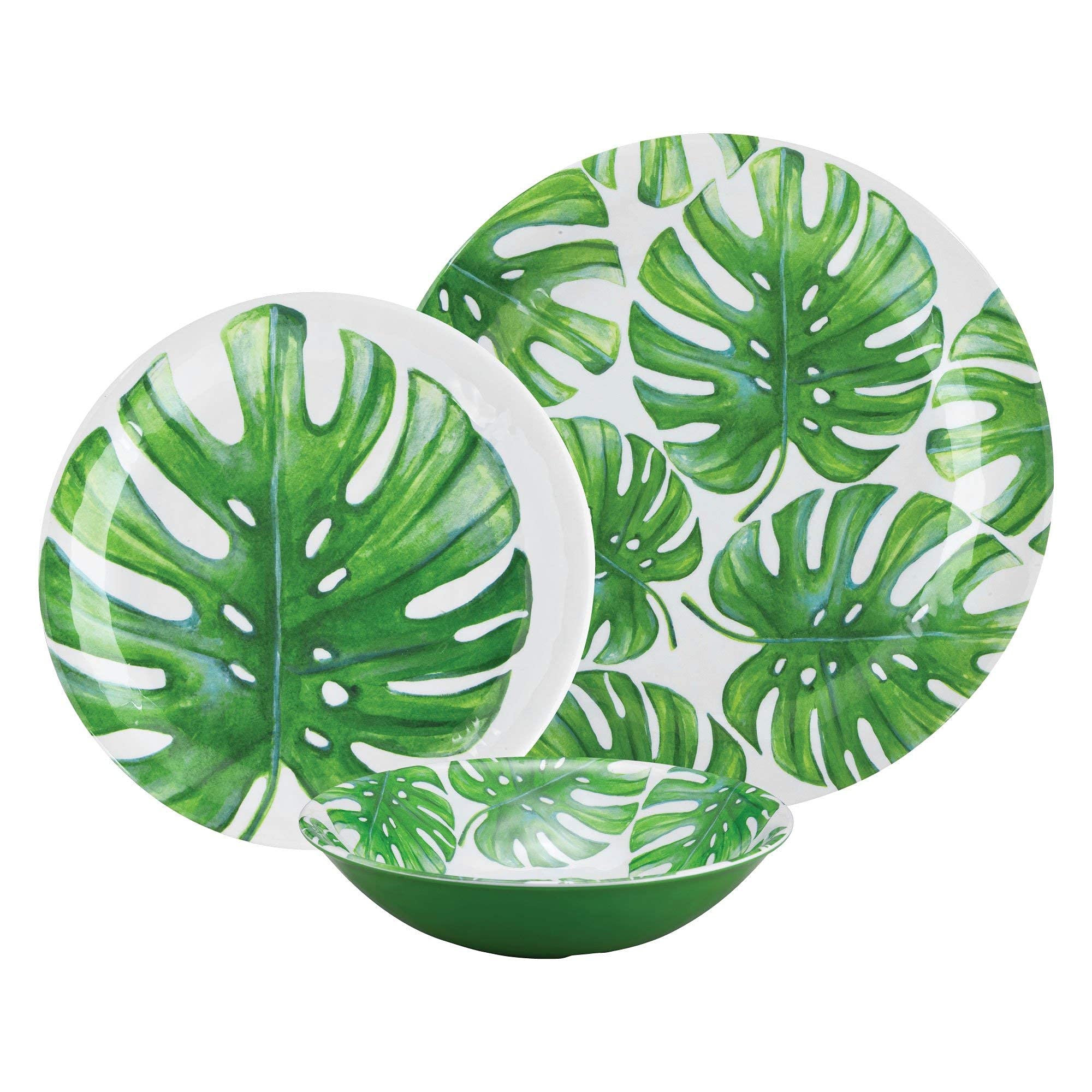 Snapklik.com : UPware 12-Piece Melamine Dinnerware Set, Includes Dinner ...