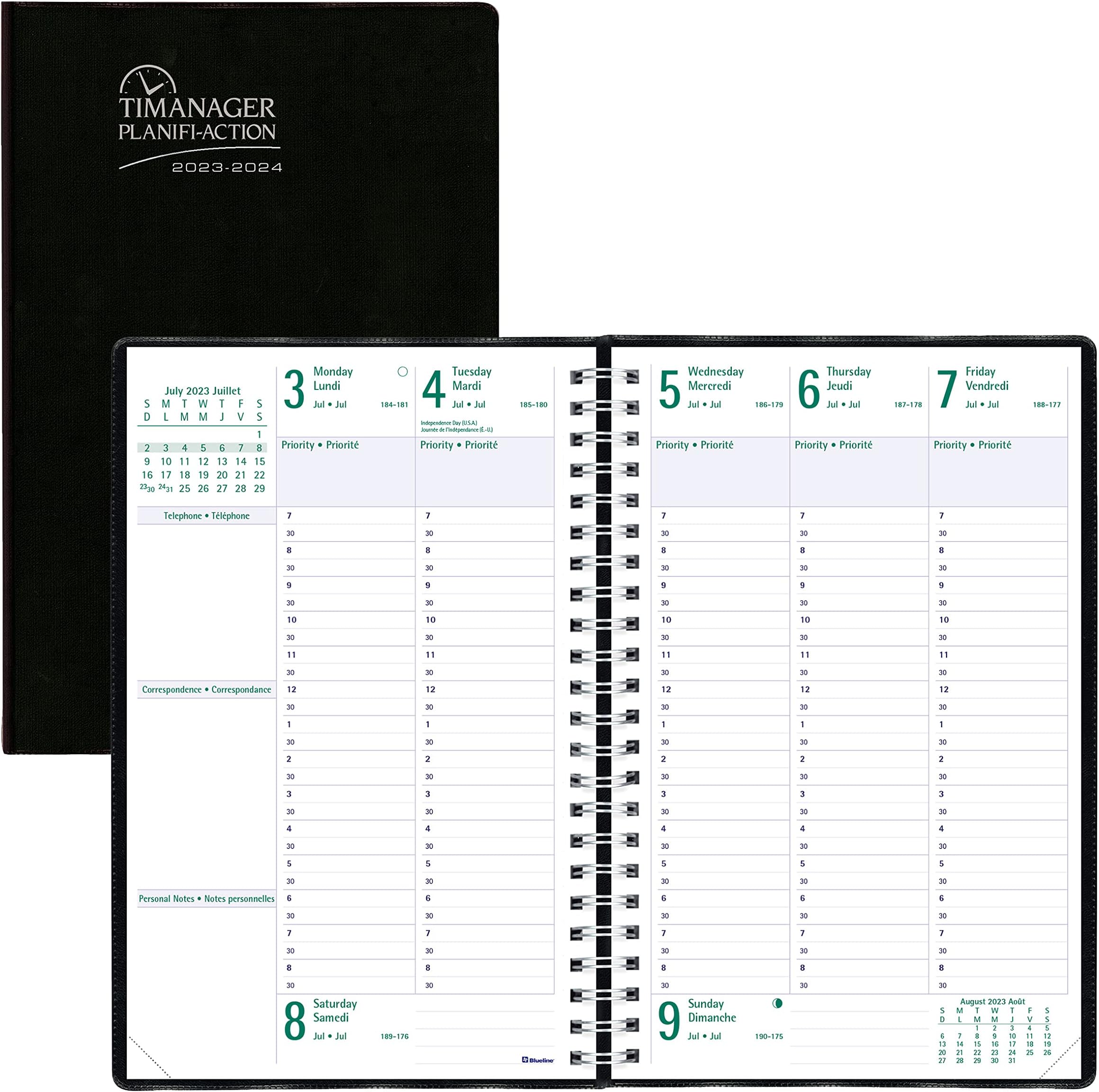Blueline Weekly/Monthly Academic Planner, 5-Day Timanager, 13 Months ...