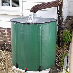 Amazon.com : Collapsible Rain Barrel Water Collection System, 200 ...