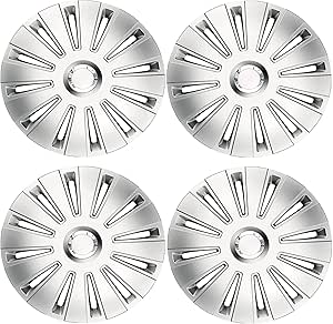 UKB4C 4 x Grey Silver Spoked Wheel Trims Hub Caps 14" fits Renault Clio ...