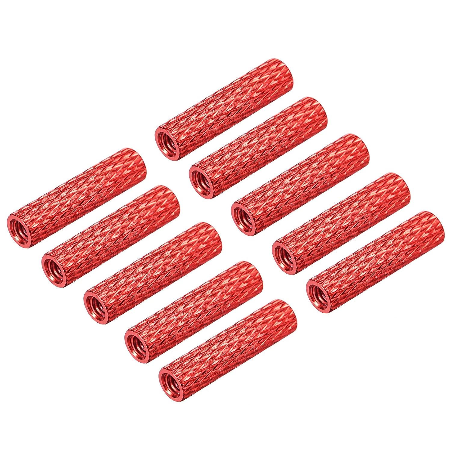 DMiotech 10 Pack M3x20mm Aluminum Knurled Spacer Standoff Round Column ...