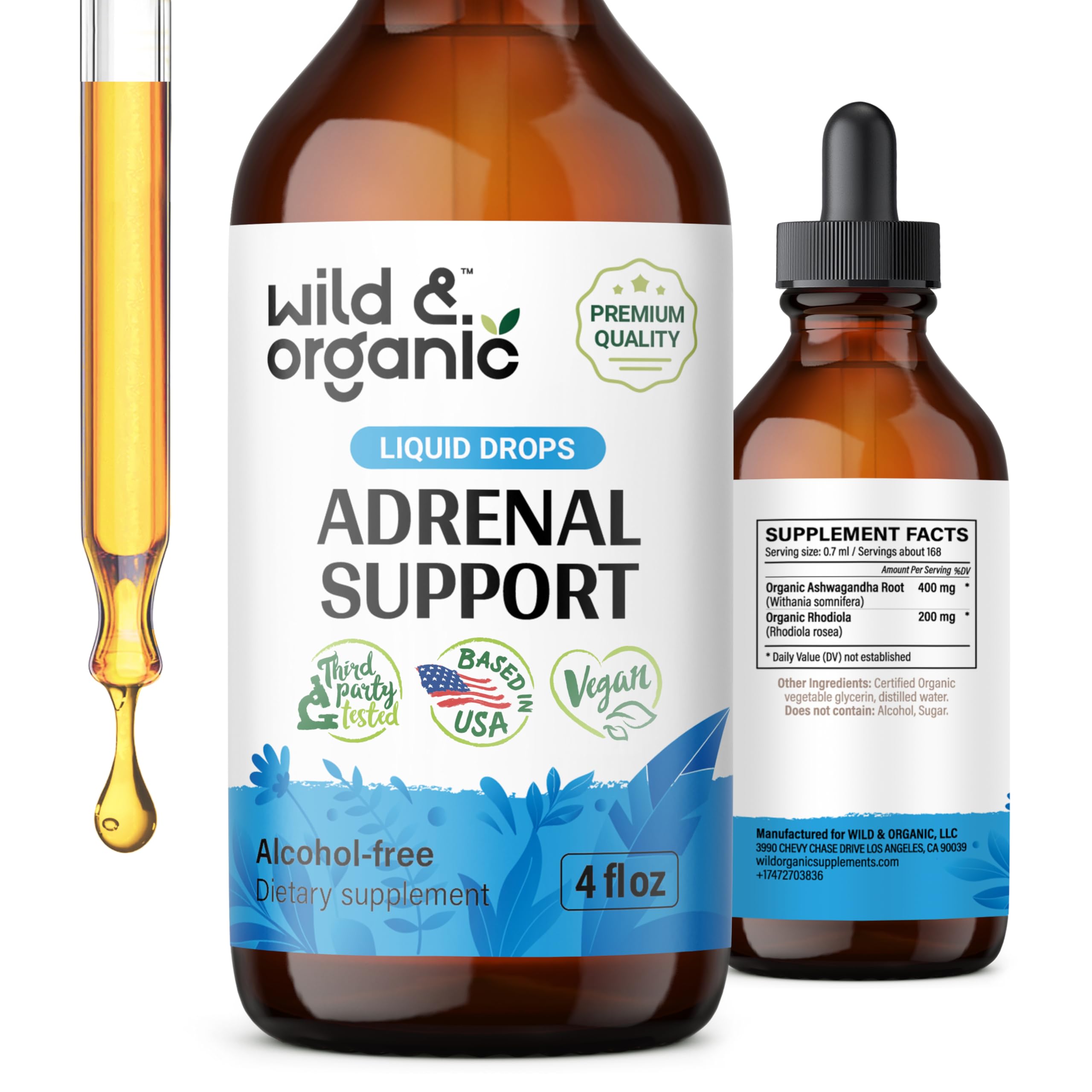 Amazon.com: Wild & Organic Adrenal Support Drops - Adrenal Health and ...