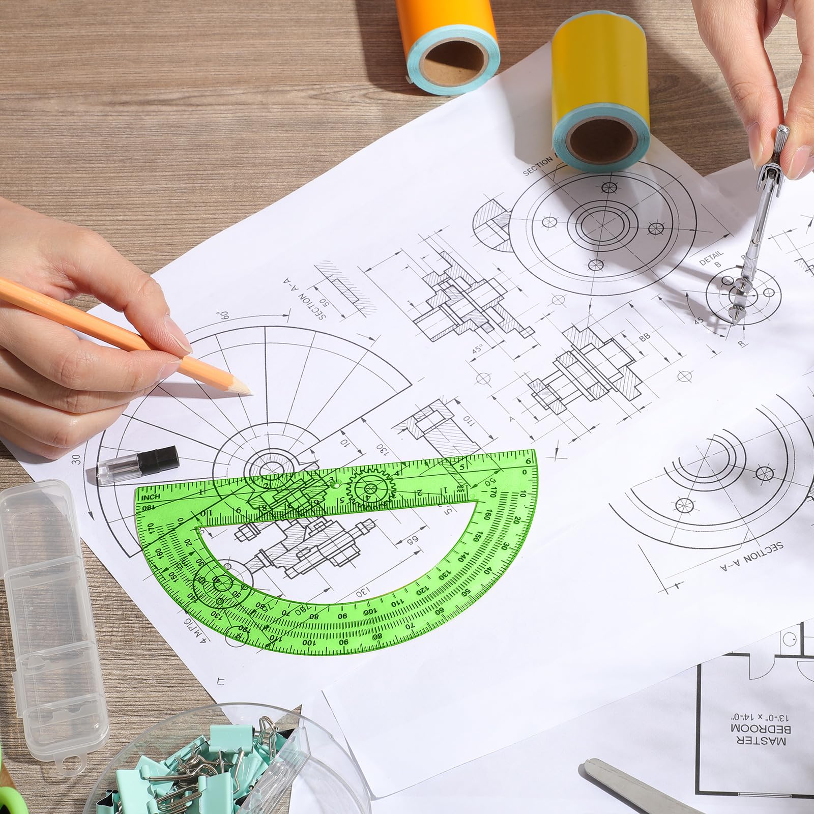 Snapklik.com : EBOOT Student Geometry Math Set, Drawing Compass And 6 ...