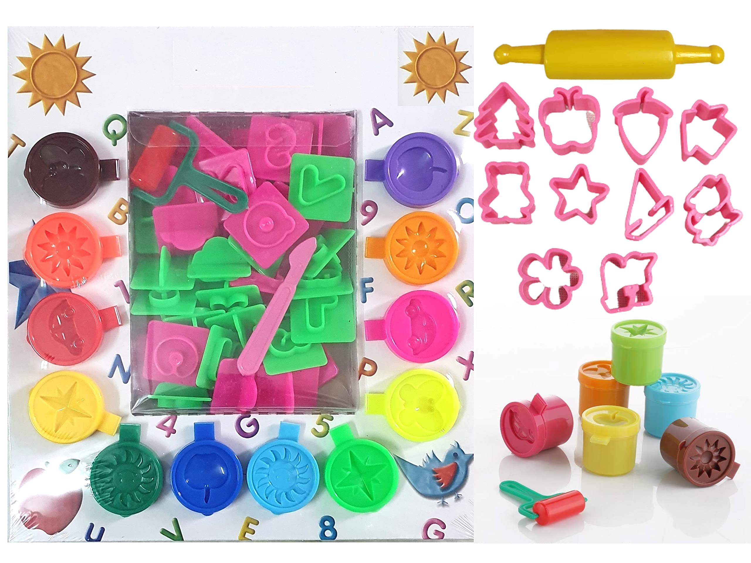 Buy Artonezt Play Dough Non Toxic DIY Clay (12 Pots X 30g Each) Numbers ...