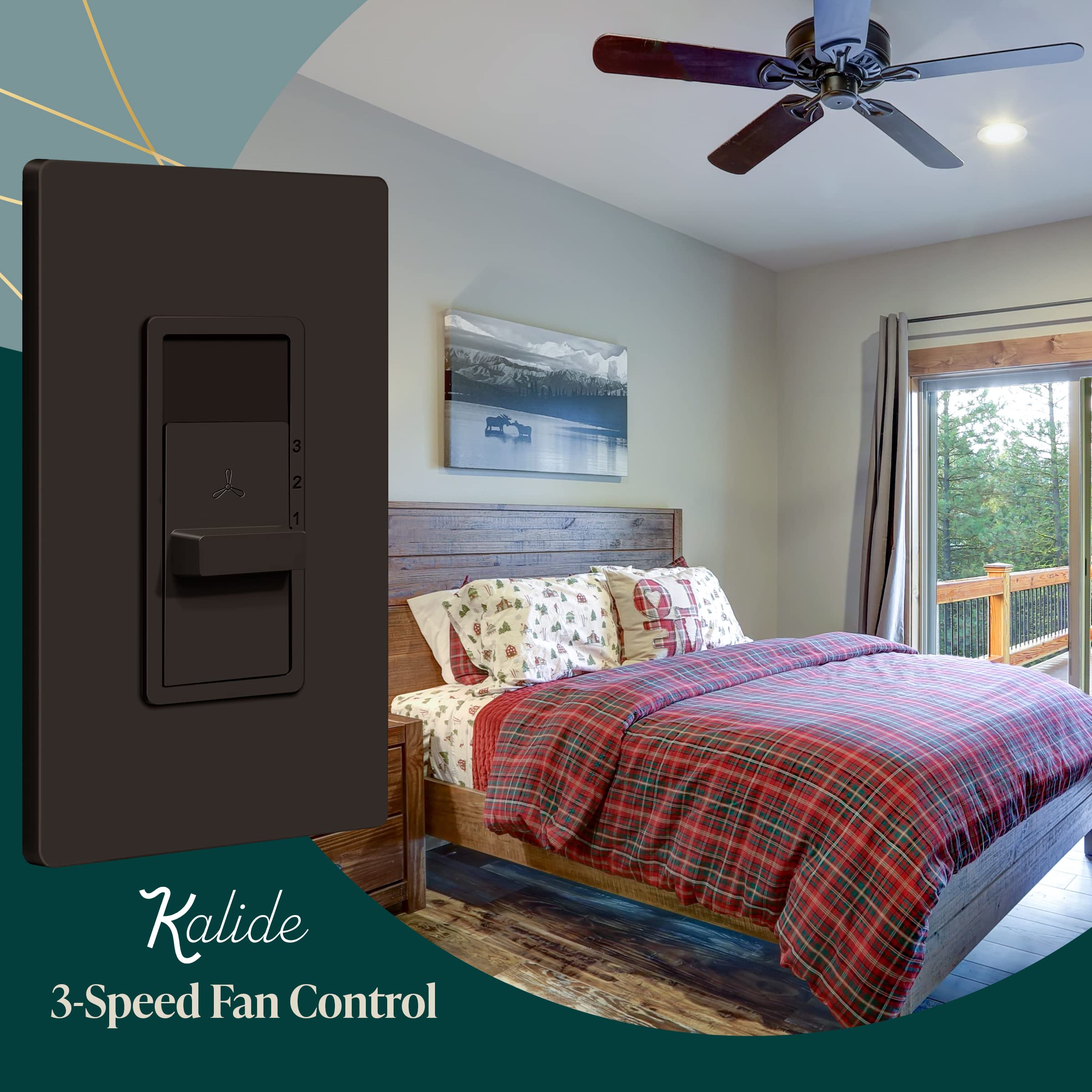 Snapklik.com : Kalide Fan Speed Control Switch, 3-Speed Fan Wall Switch ...