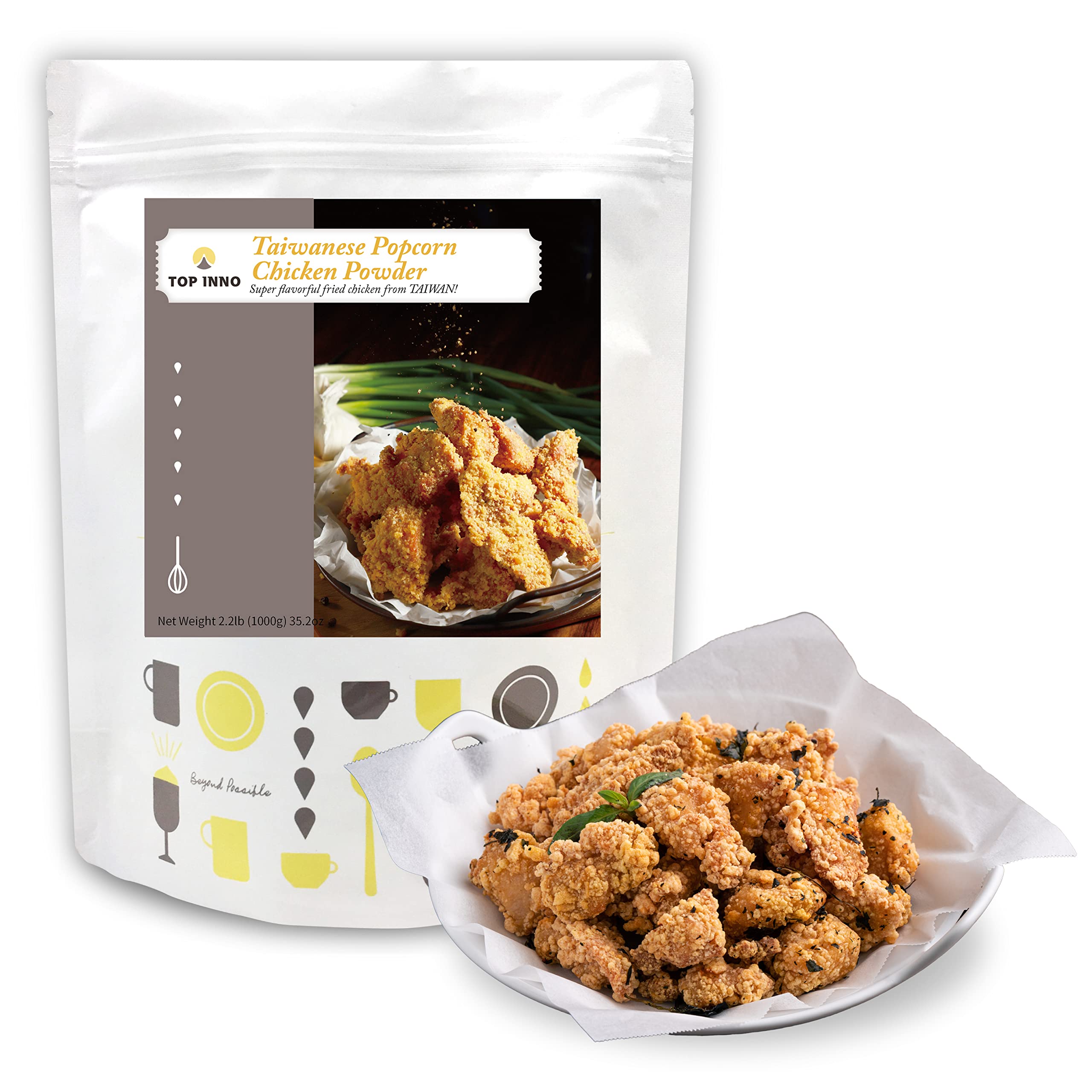 Buy Top Inno Taiwanese Popcorn Chicken Powder, Fried Chicken Batter Mix ...