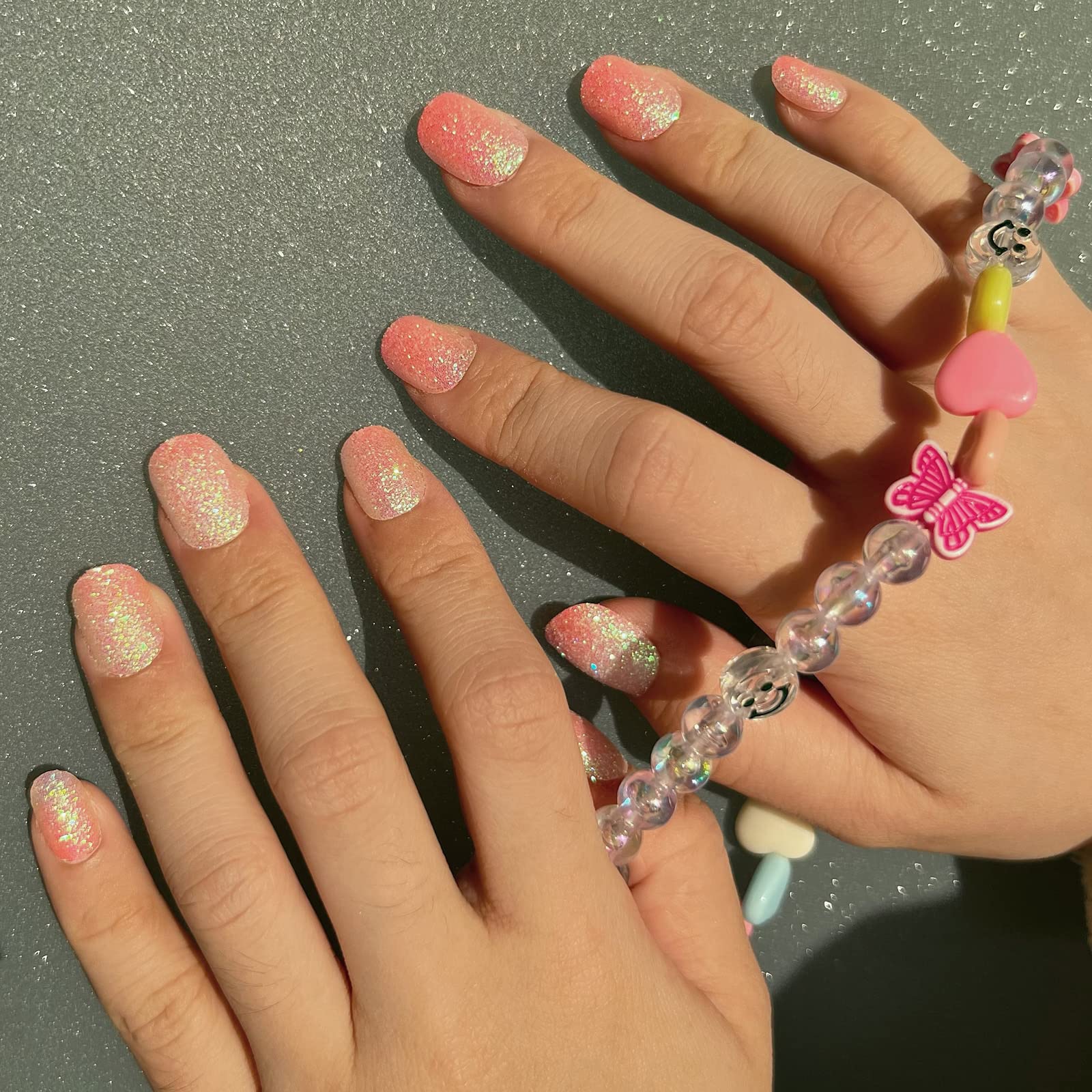 Nails For 12 Year Olds 24 Pieces Kids Press On Nails Grils Children