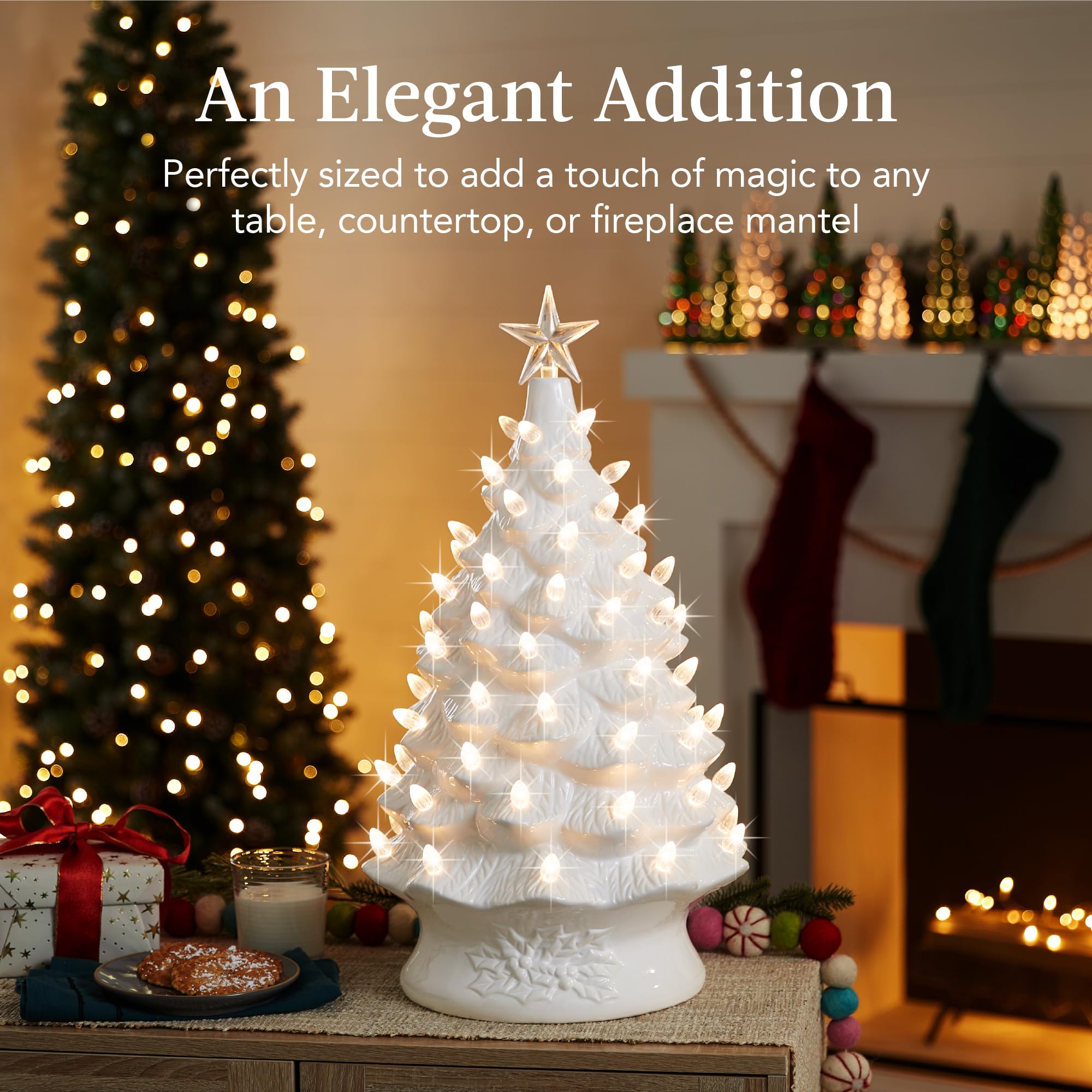 Snapklik.com : Best Choice Products 24in Extra Large Ceramic Christmas Tree
