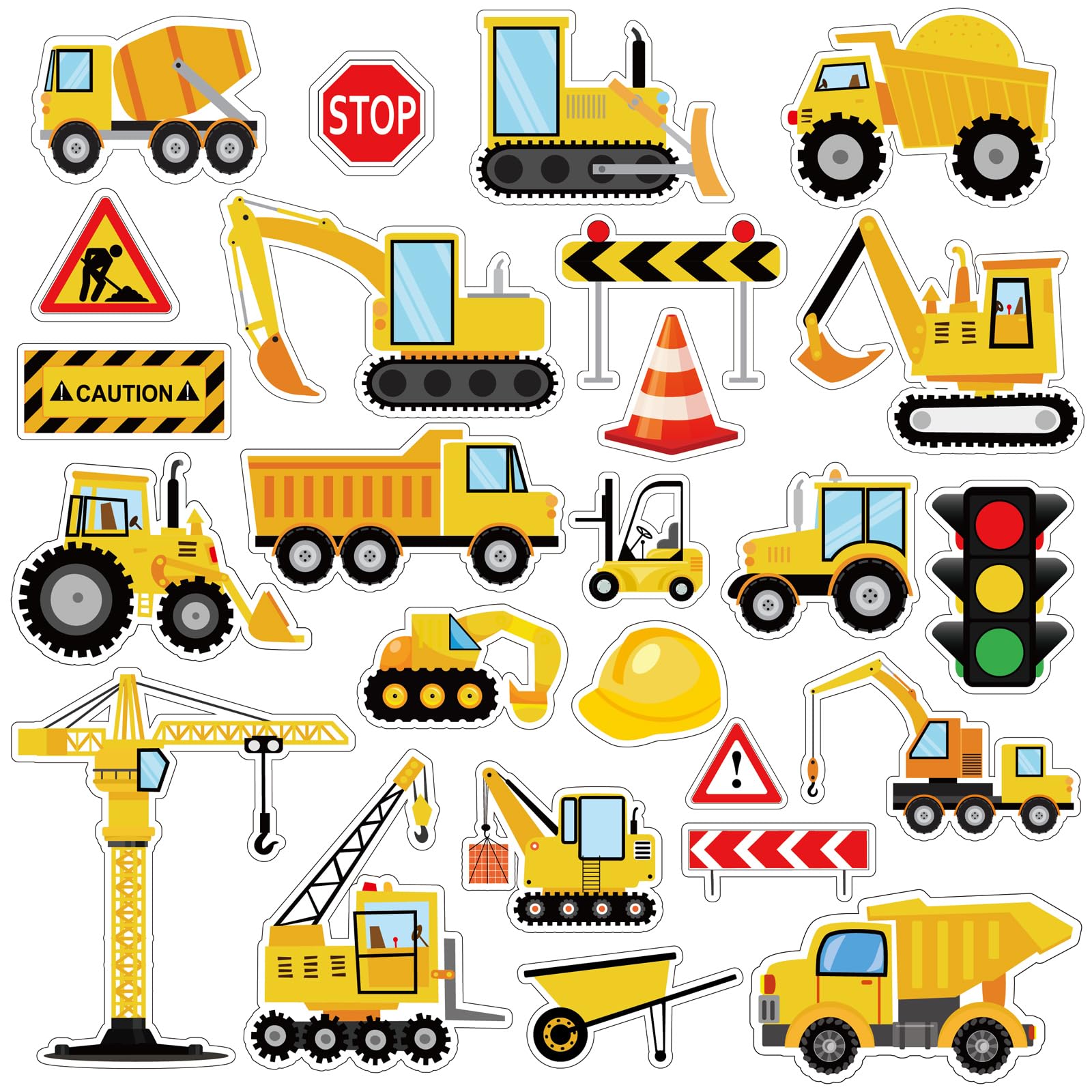 Amazon.com: Harloon 500 Pcs Construction Sticker Car Bus Truck Airplane ...