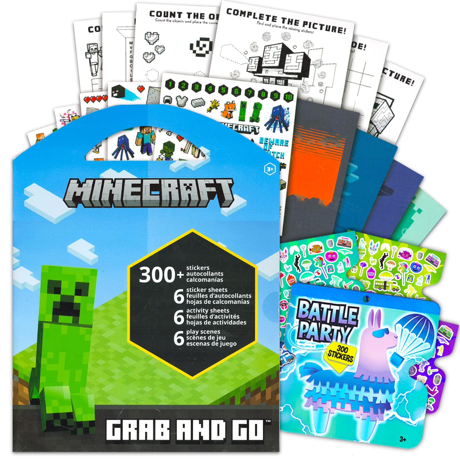 Buy Minecraft Sticker Activity Set for Kids - Minecraft Grab and Go ...