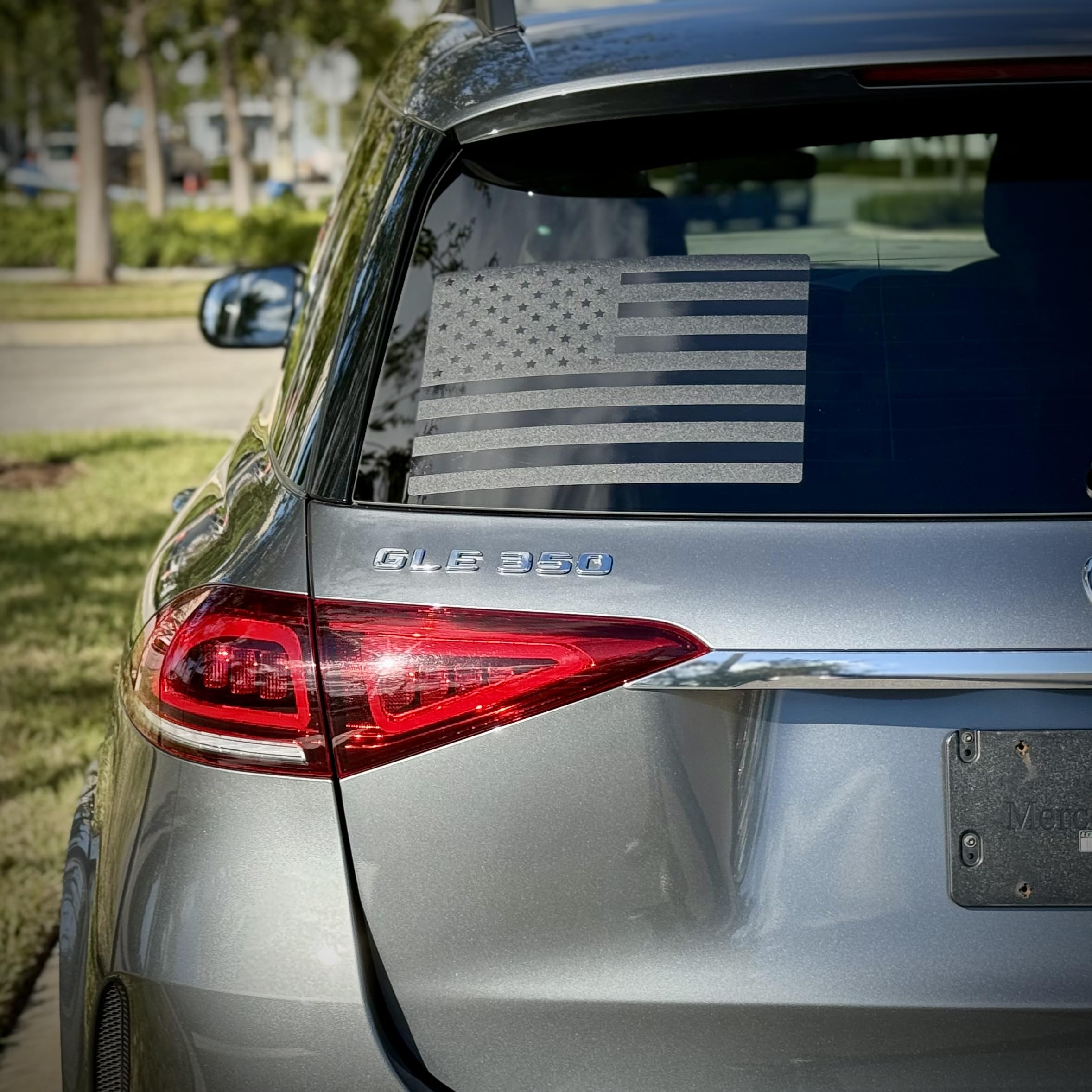 Amazon.com - GOLD HOOK American Flag Rear Window Decal Sticker for Car ...