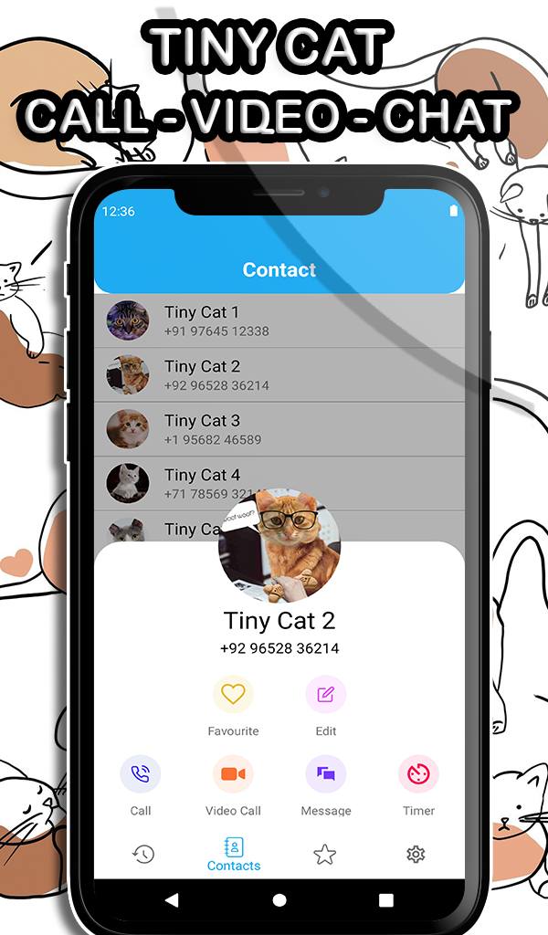Tiny Cat Video Call - Live voice & Video from pet cat and Texting ...
