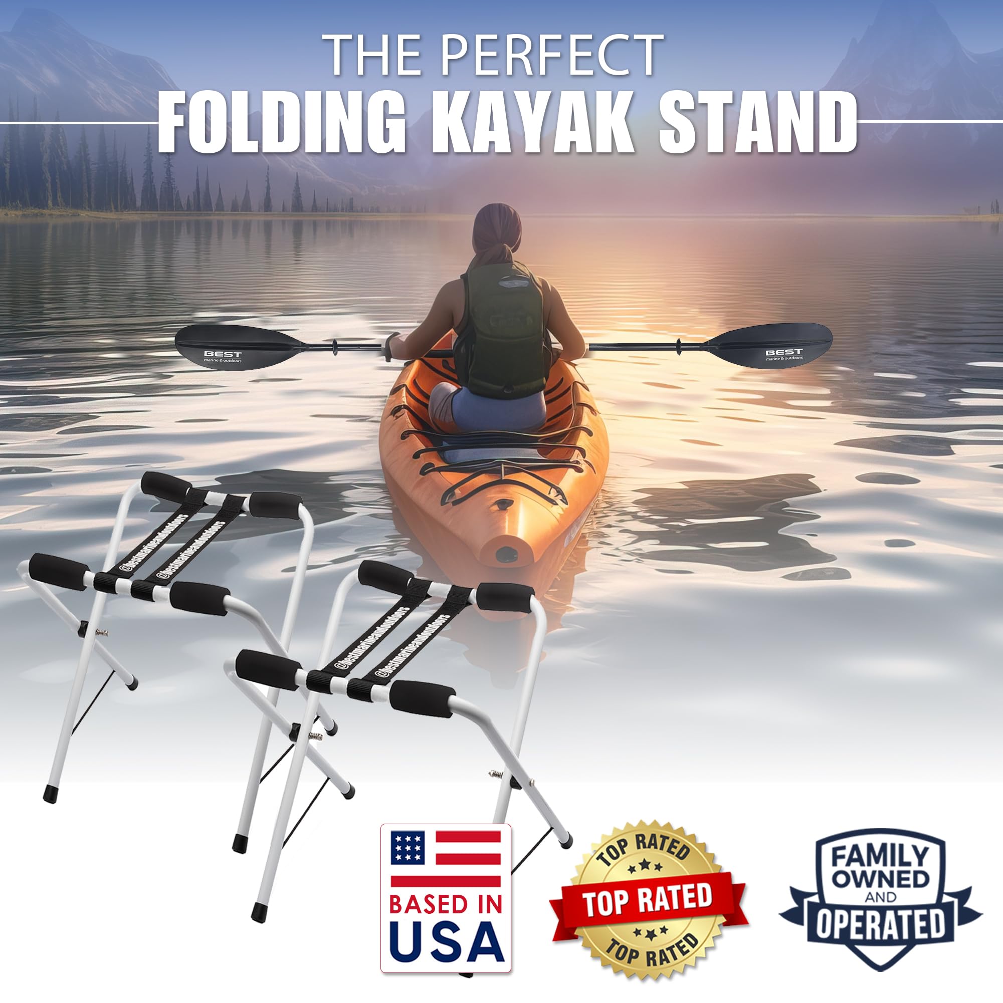 Snapklik.com : Best Marine And Outdoors Folding Kayak Stands, Extra ...