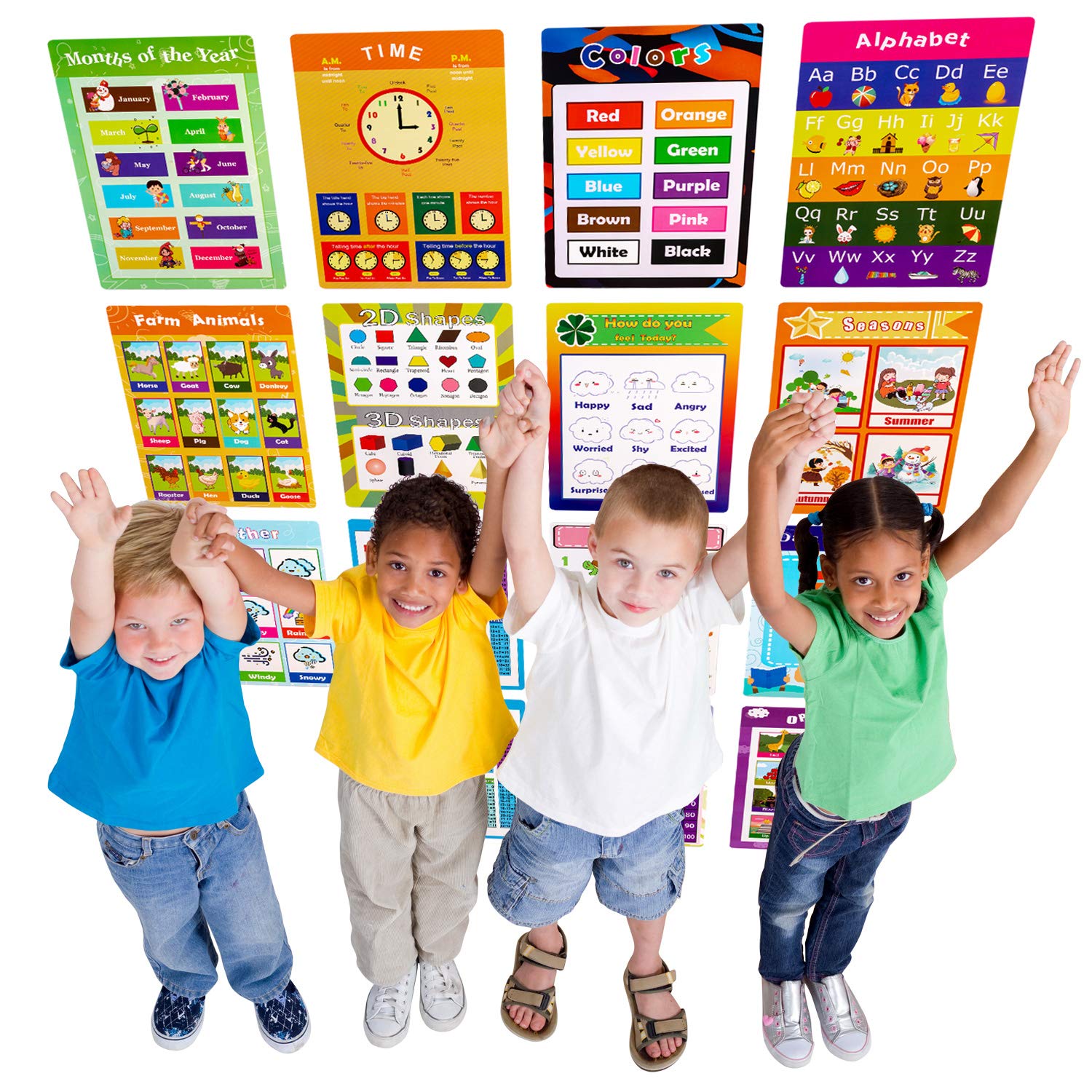 15 Pieces Educational Posters For Kids Preschool Learning With Glue 15-pieces-educational-posters-for-kids-preschool-learning-with-glue
