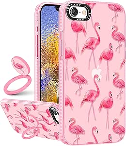 Amazon.com: Toycamp for iPhone 6/6S/7/8/SE(2020/2022) Case for Women, Cute Flamingo Cartoon ...