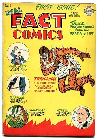 Amazon.com: Real Fact Comics #1 1946 DC PARACHUTE cover HOUDINI FN/VF ...