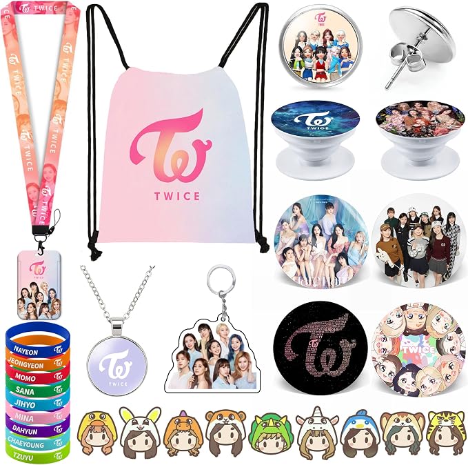 Amazon.com: eTel Like Kpop Twice Gifts Set, Including Drawstring Bag ...