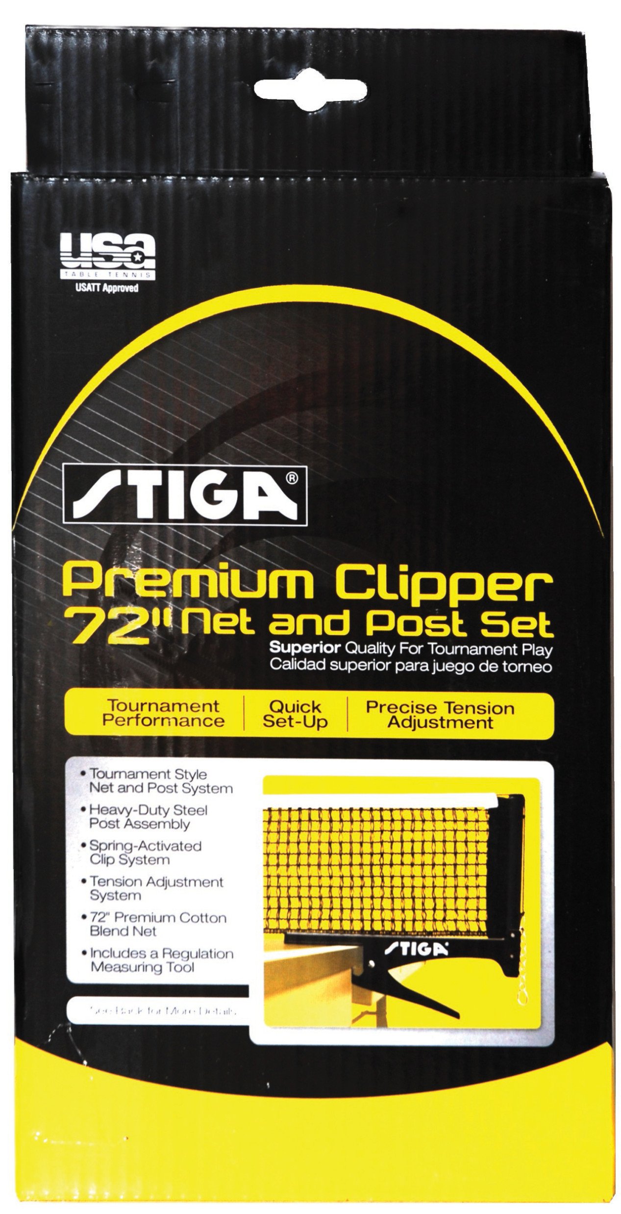 STIGA Premium Clipper 72â€? Regulation Table Tennis Net and Post Set ...