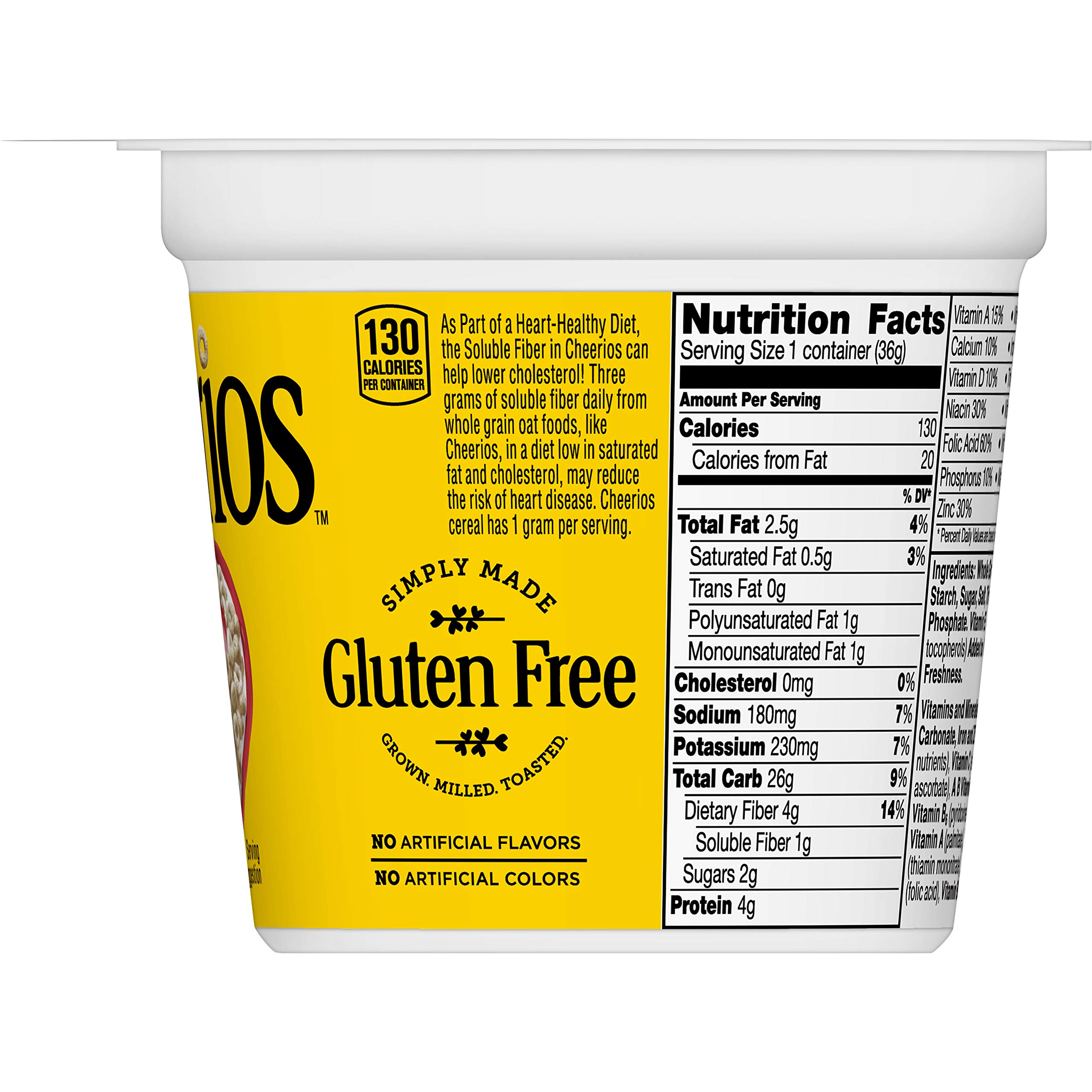 Cheerios Nutrition Label