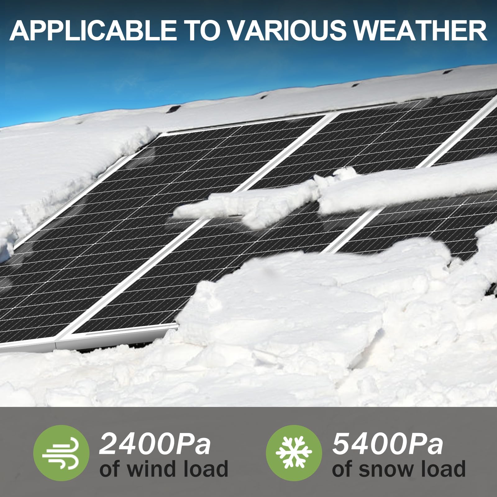 Snapklik.com : 100 Watt Solar Panels 2 Pack, 12 BB 100W Monocrystalline ...