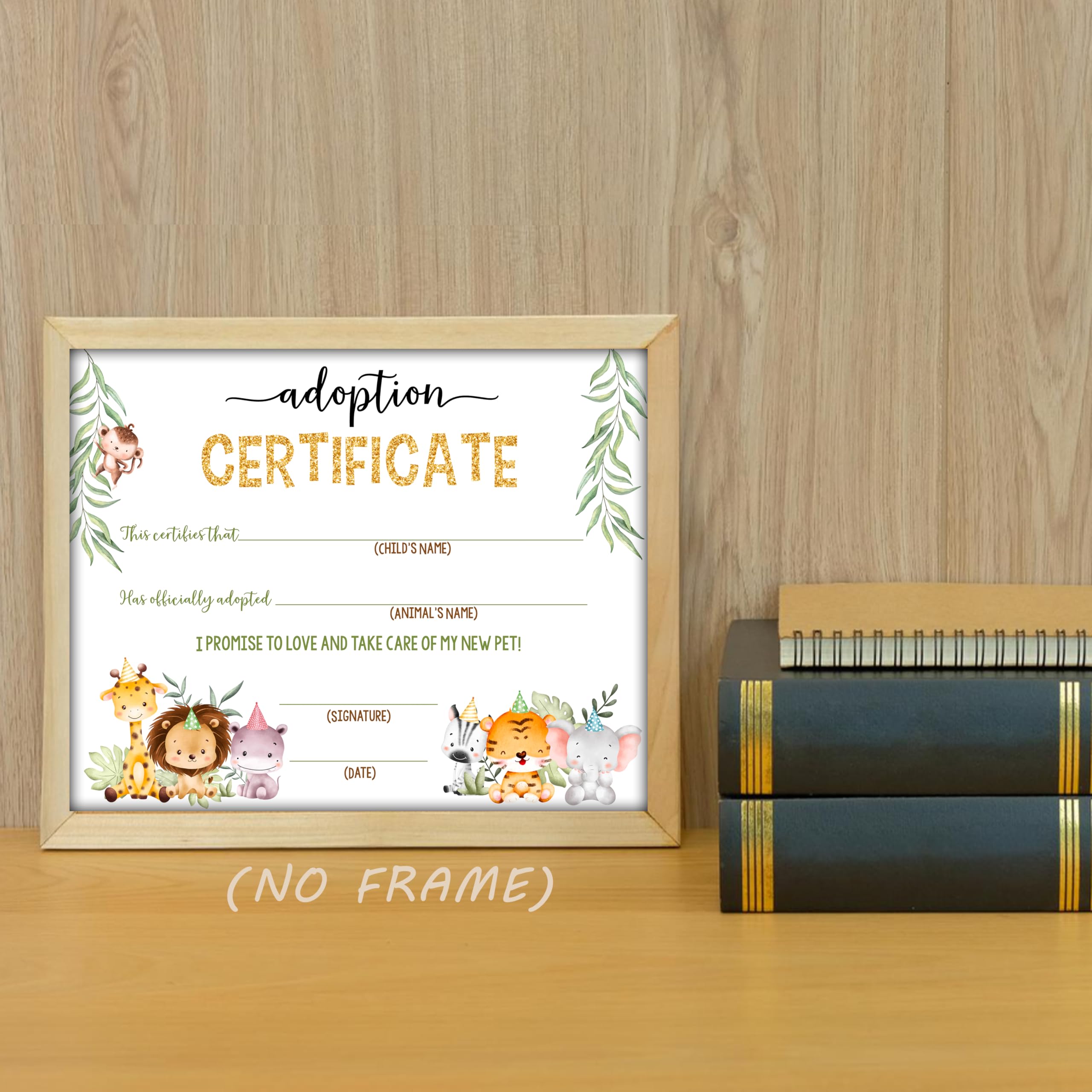 Snapklik.com : Animals Adoption Certificate, Adopt An Animal Party ...