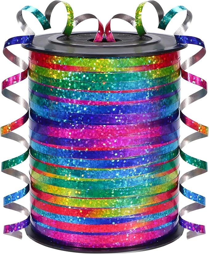 Amazon.com: Paivanwoo 500 Yard Rainbow Ribbon for Gift Wrapping 3/16 ...