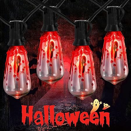 Mudder Halloween Red LED Lights with Bloody Hands and Feet Hanging ...