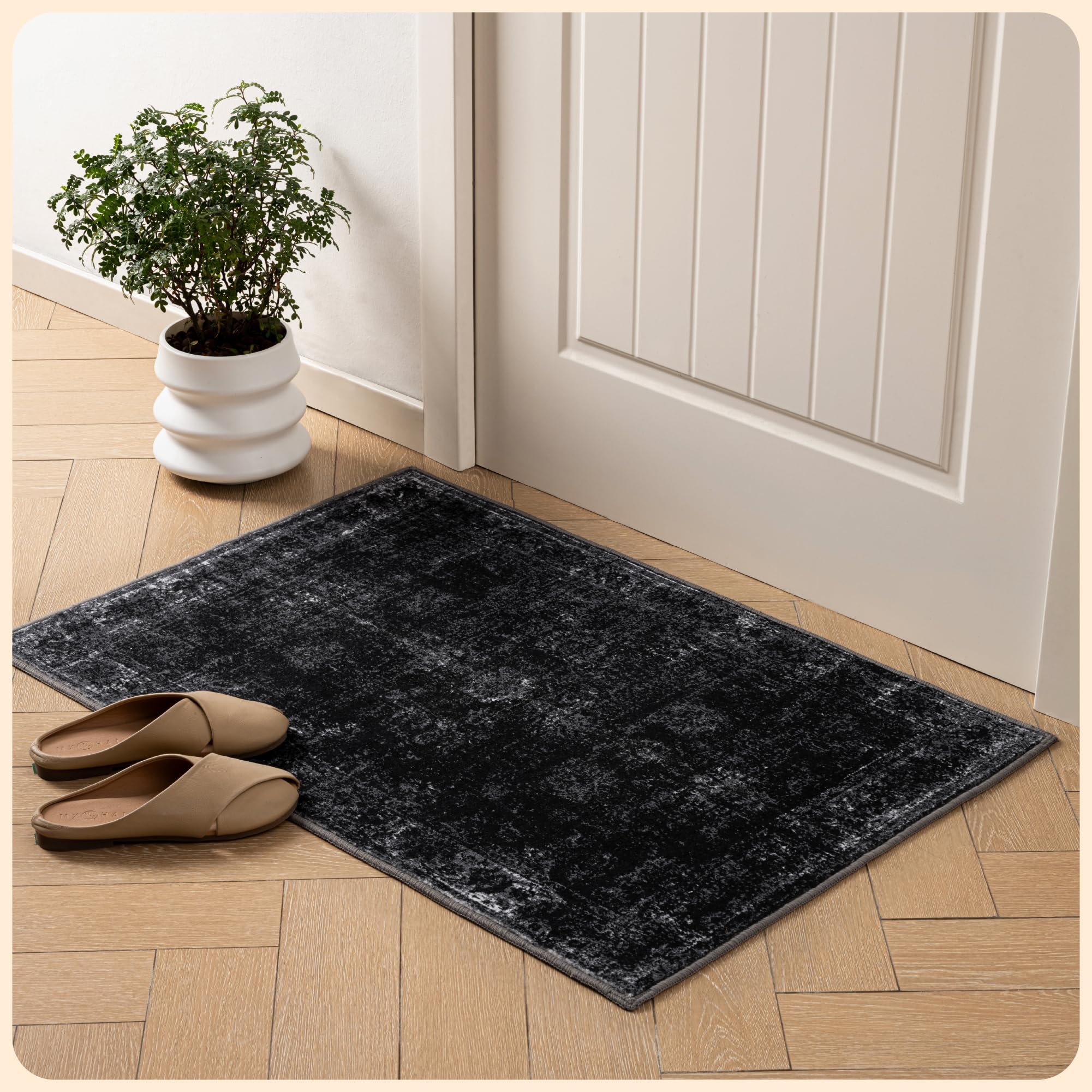 Amazon.com: Istana 2x3 Area Rug - Black Boho Rugs for Living Room 2x3 ...