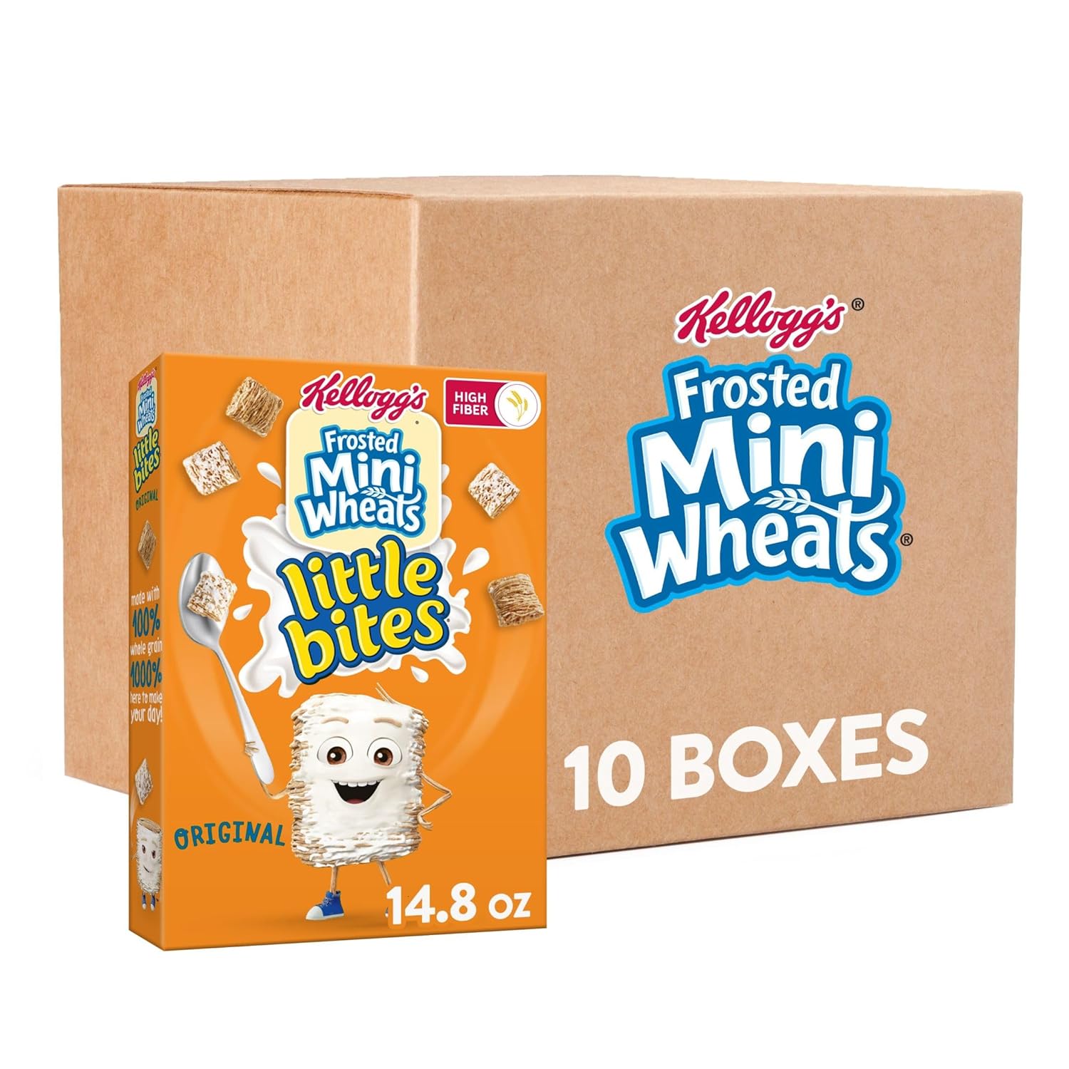 Amazon.com: Kellogg's Frosted Mini-Wheats Little Bites Breakfast Cereal ...
