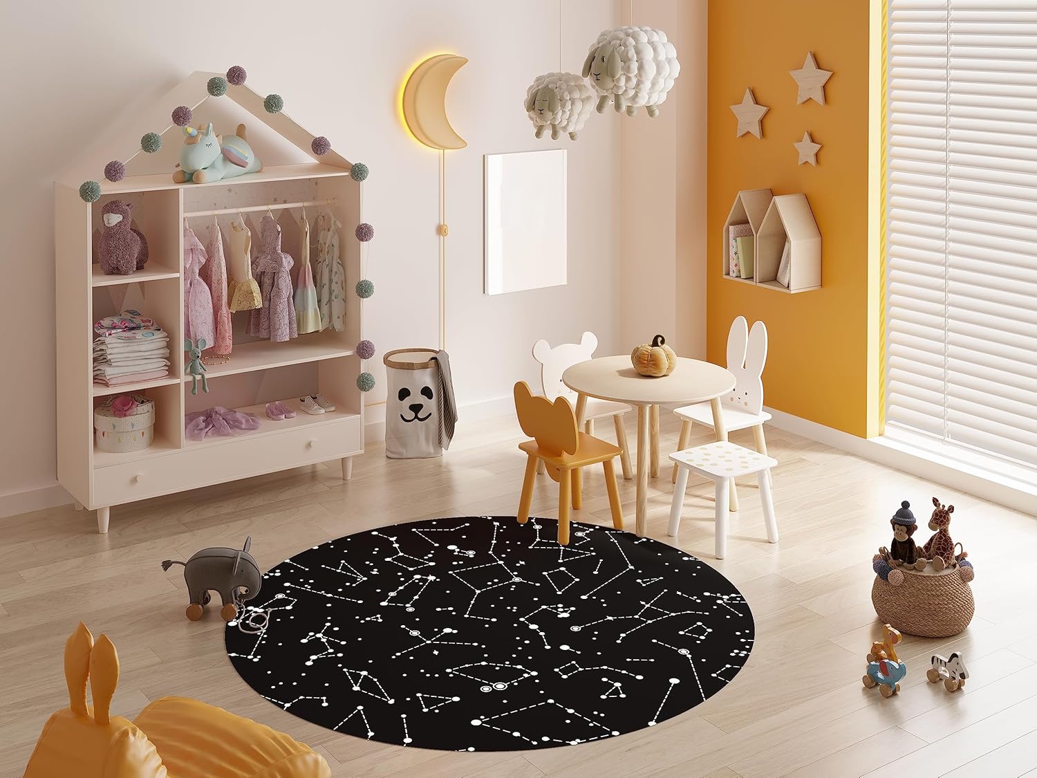 Amazon.com: CB Smiles Star Constellations Rug Space Rug Kids Rug ...