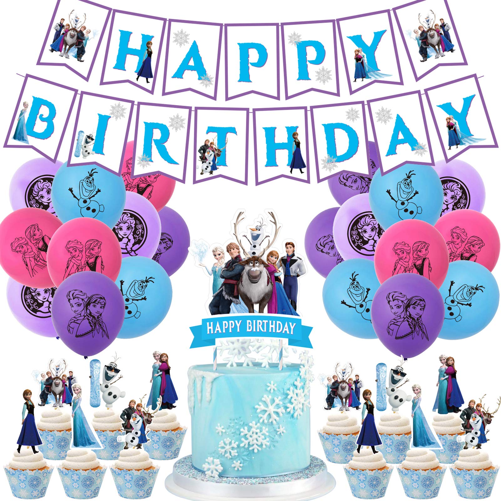 Frozen Party Balloon Decorations Frozen Theme Birthday Party Supplies ...