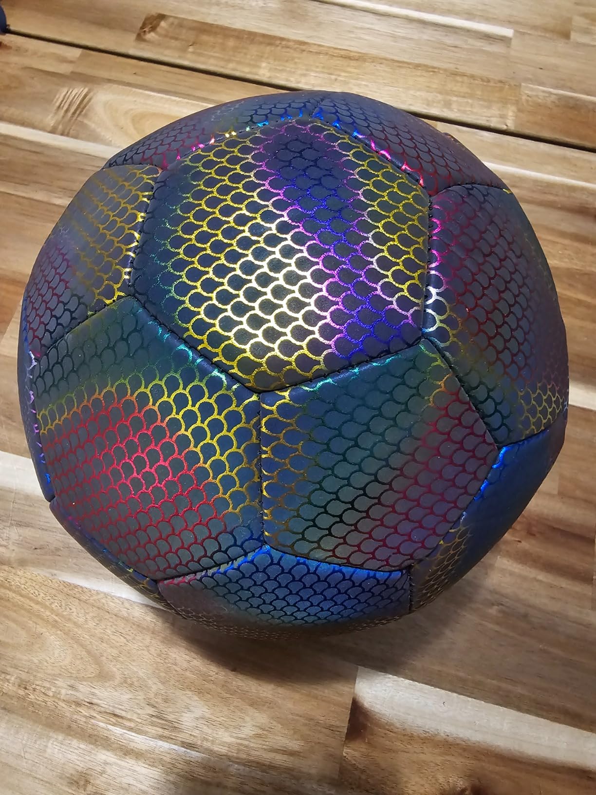 Holographic Reflective Glowing Soccer Ball for Night Games & Training ...