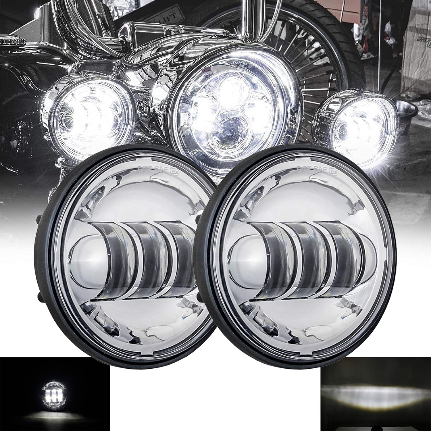 Amazon.com: SKUNTUGUANG 2 PCS 4.5 Inch LED Passing Light LED Fog Lamps ...