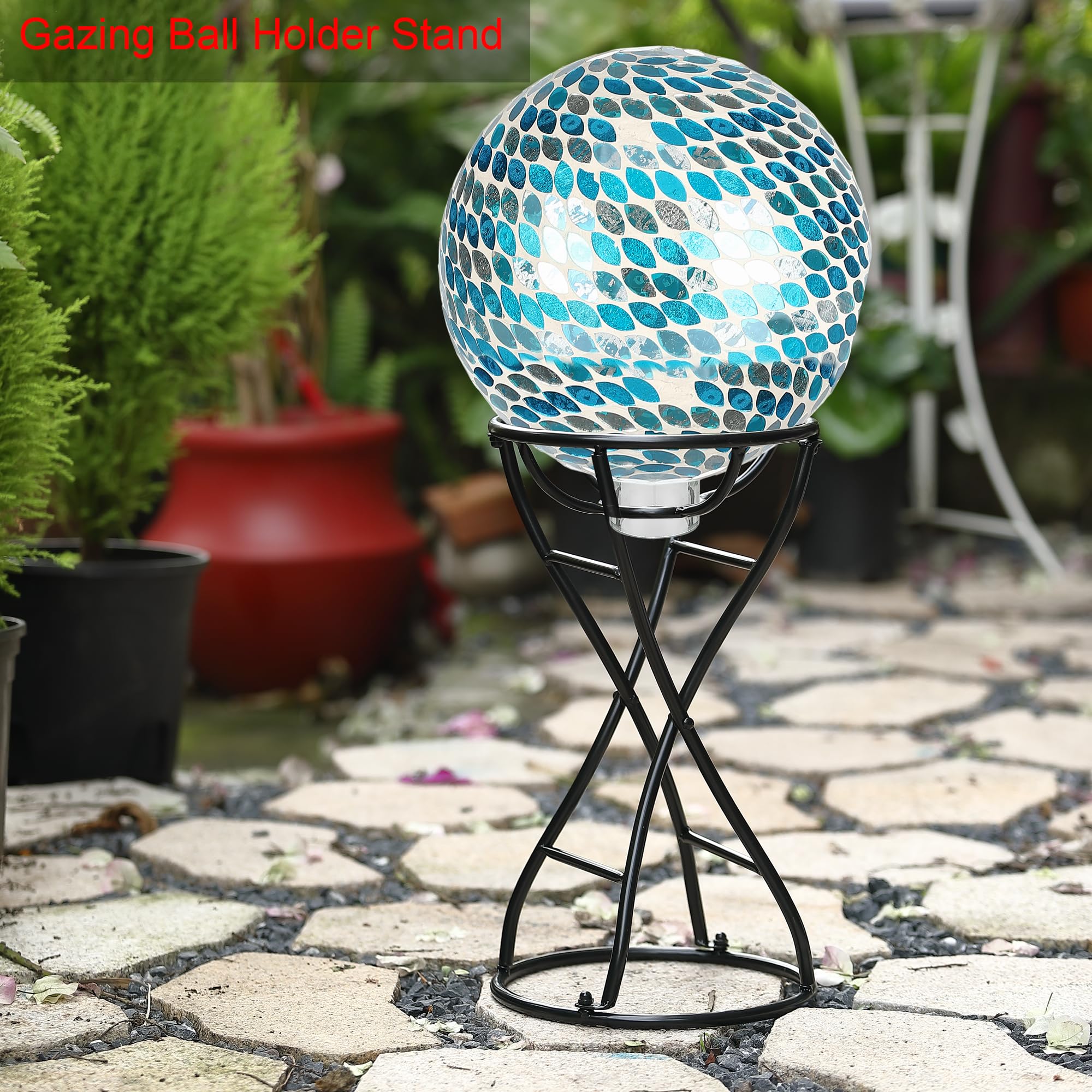8 Inch Gazing Ball Stand Alpine Corporation 8 In Diameter White Blown