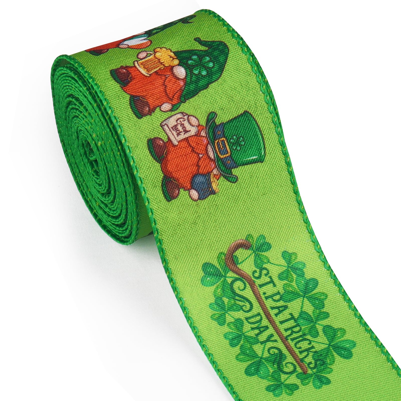 Amazon.com: Saint Patricks Day Fabric Ribbons 10 Yards Green Irish ...