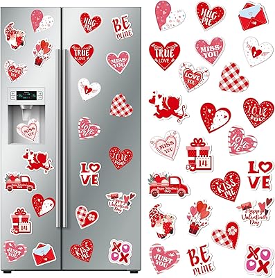 Amazon.com: Whaline 13 Pieces Valentine's Day Refrigerator Magnets Cute ...