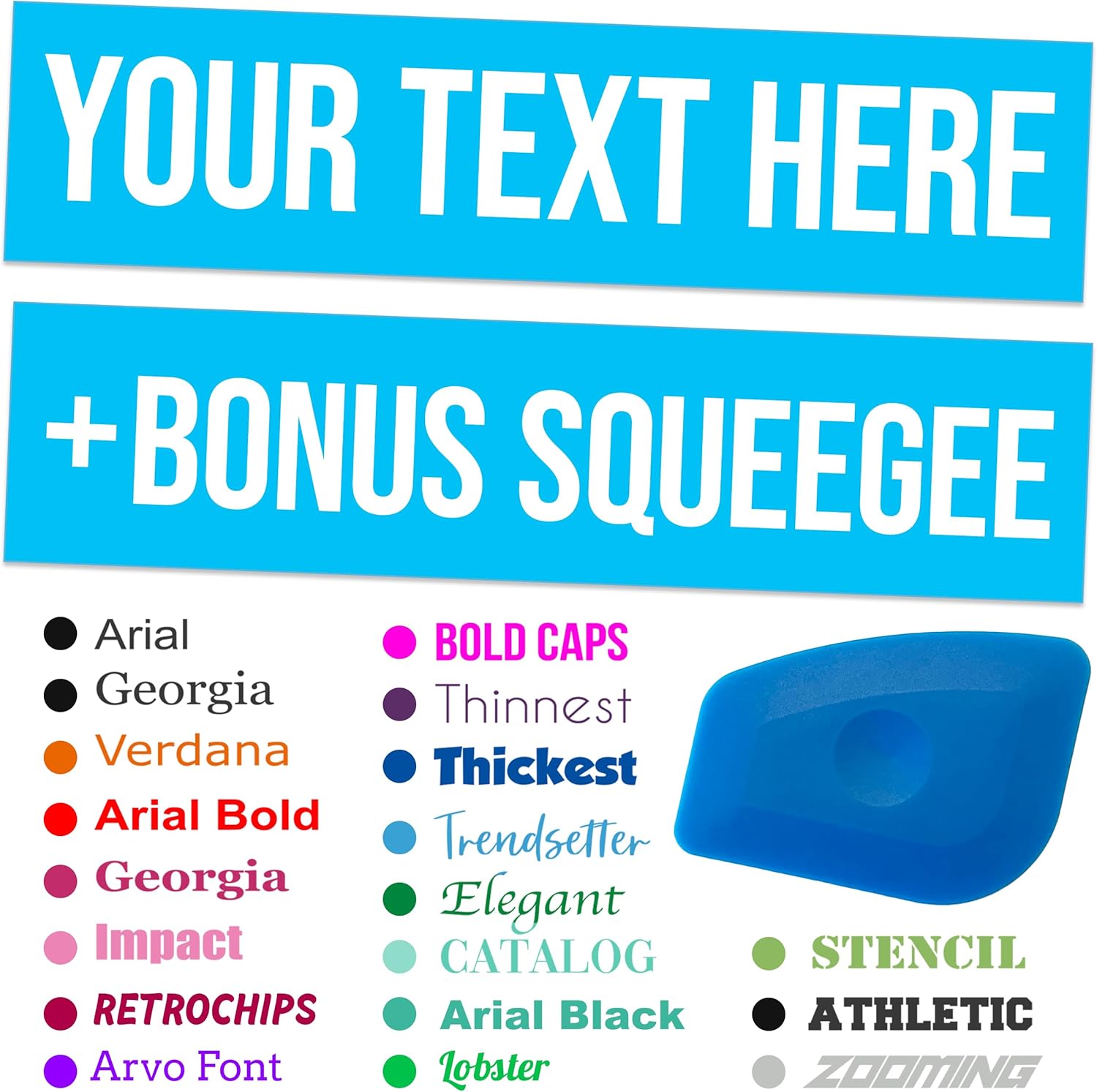 Amazon.com - Printing Jay Custom Stickers (50 Colors + 30 Fonts + 30 ...