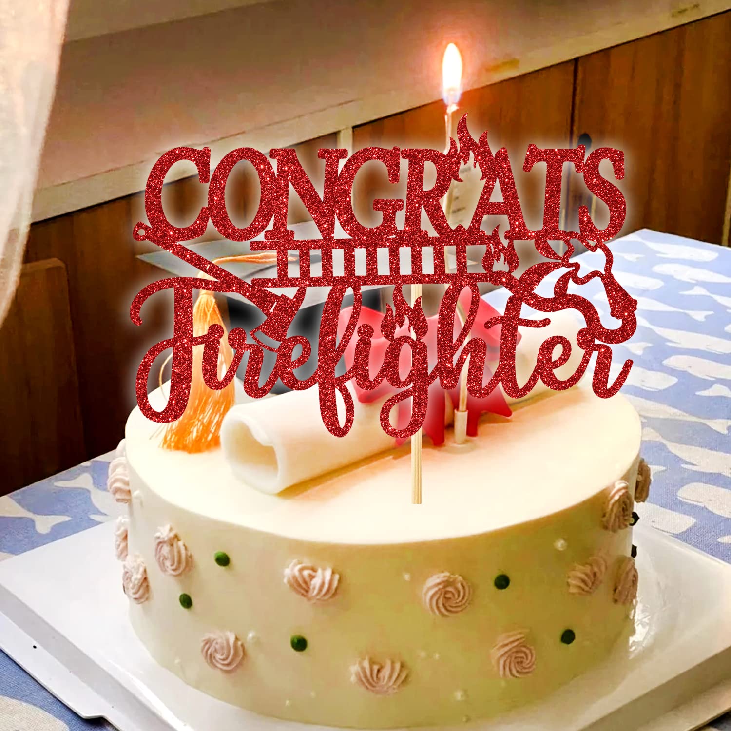Wildland Firefighter Cake Topper Fireman Cake Topper Birthday | Cake