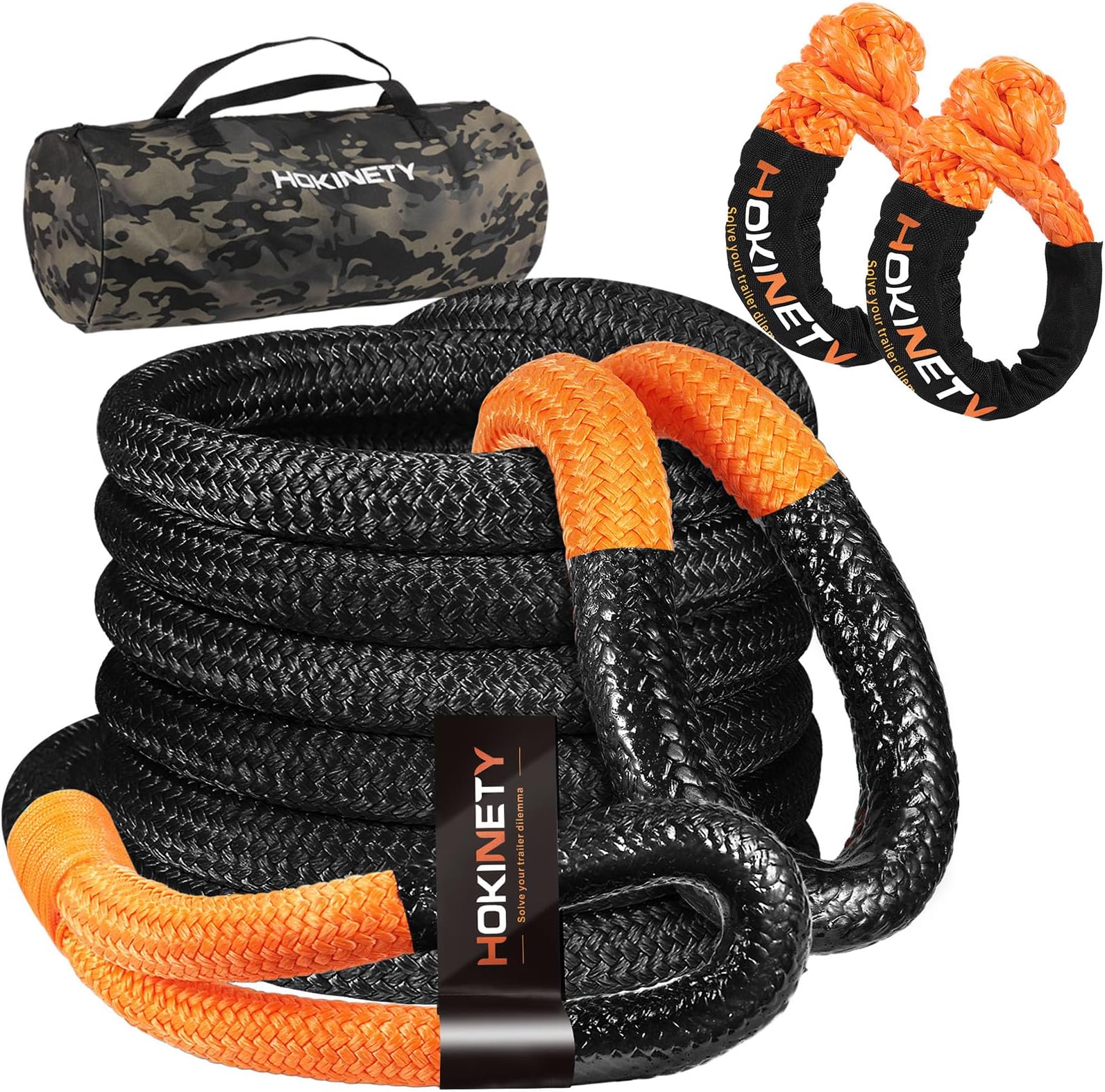 Amazon.com: HOKINETY Kinetic Recovery Tow Rope: 1.26" x 30ft 55000LBS ...