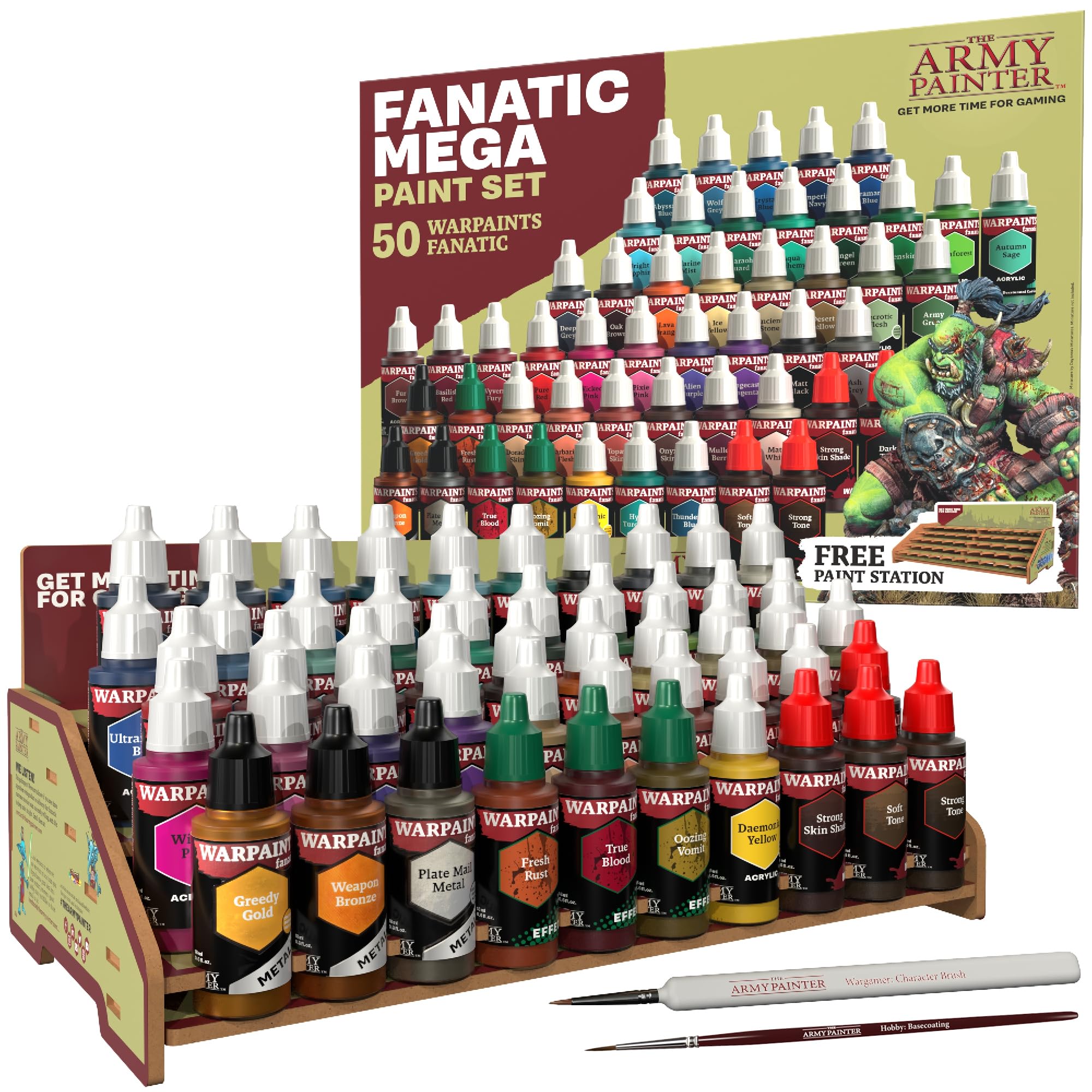 The Army Painter, Warpaints Fanatic Mega Set Combo, 50 x 18 ml ...
