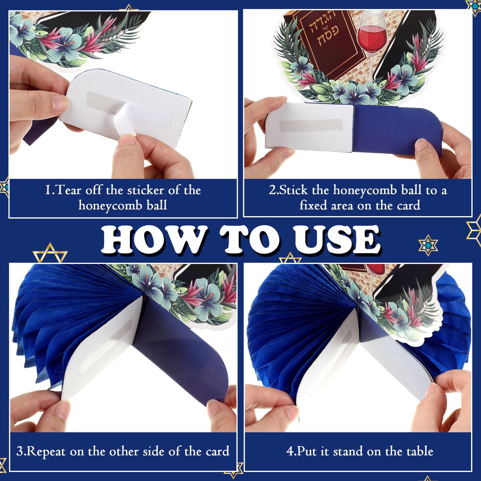 Snapklik.com : 9 Pcs Passover Table Centerpieces Decorations Happy ...