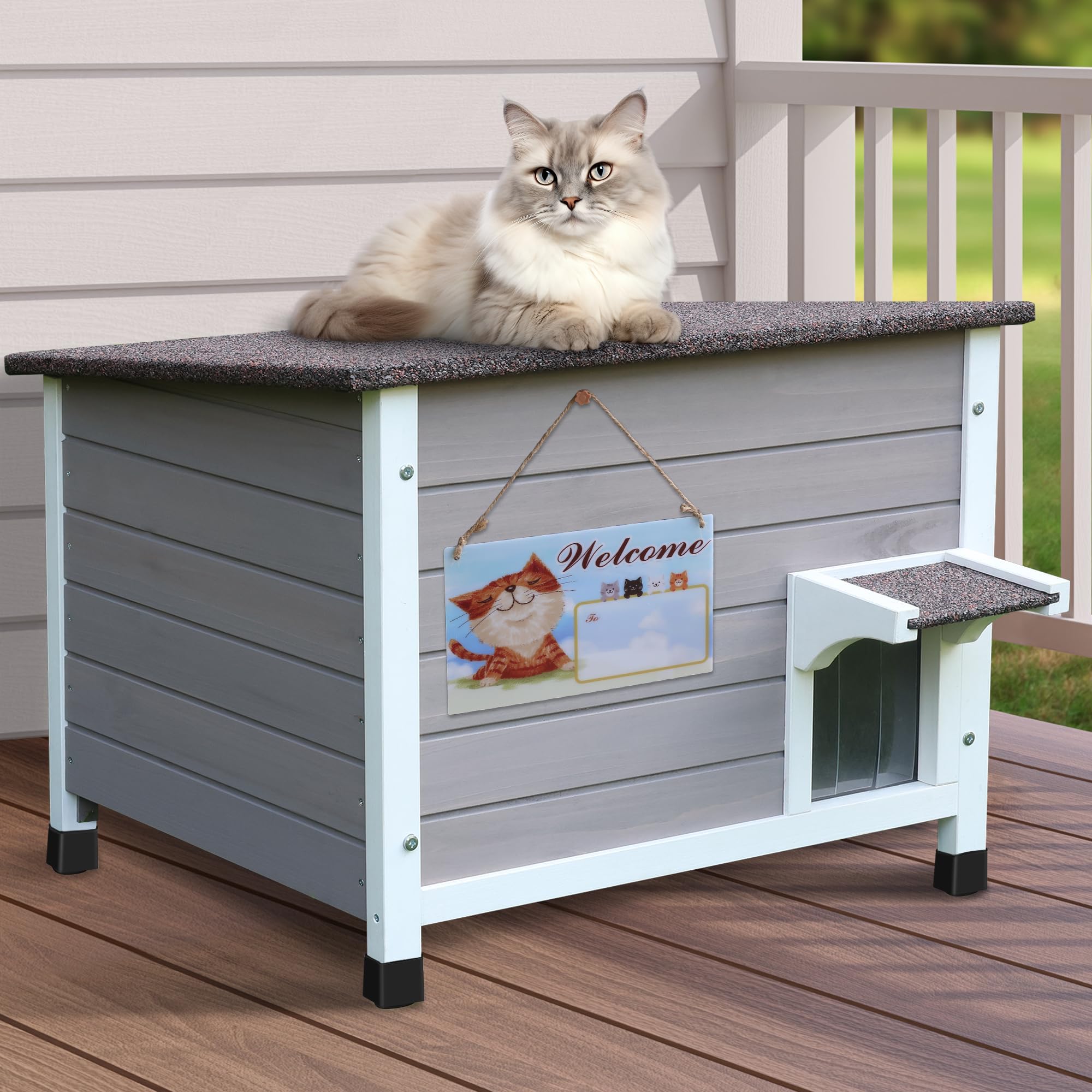 Amazon.com : Rockever Outdoor Cat House, 100% Insulated Outdoor Cat Houses for Winter Outdoor ...