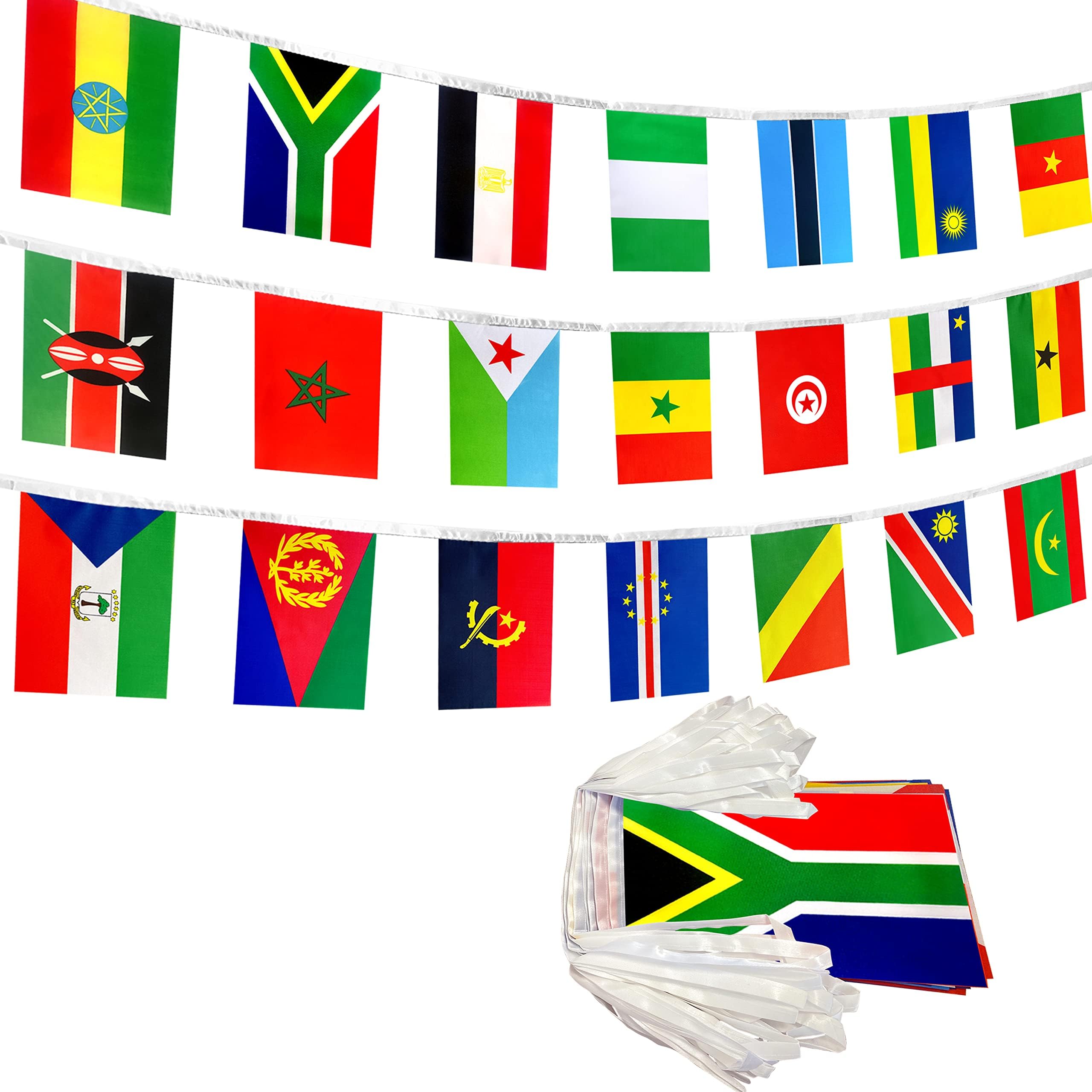 Amazon.com: LoveVC 54 Africa African Countries Flags Banner String Set ...