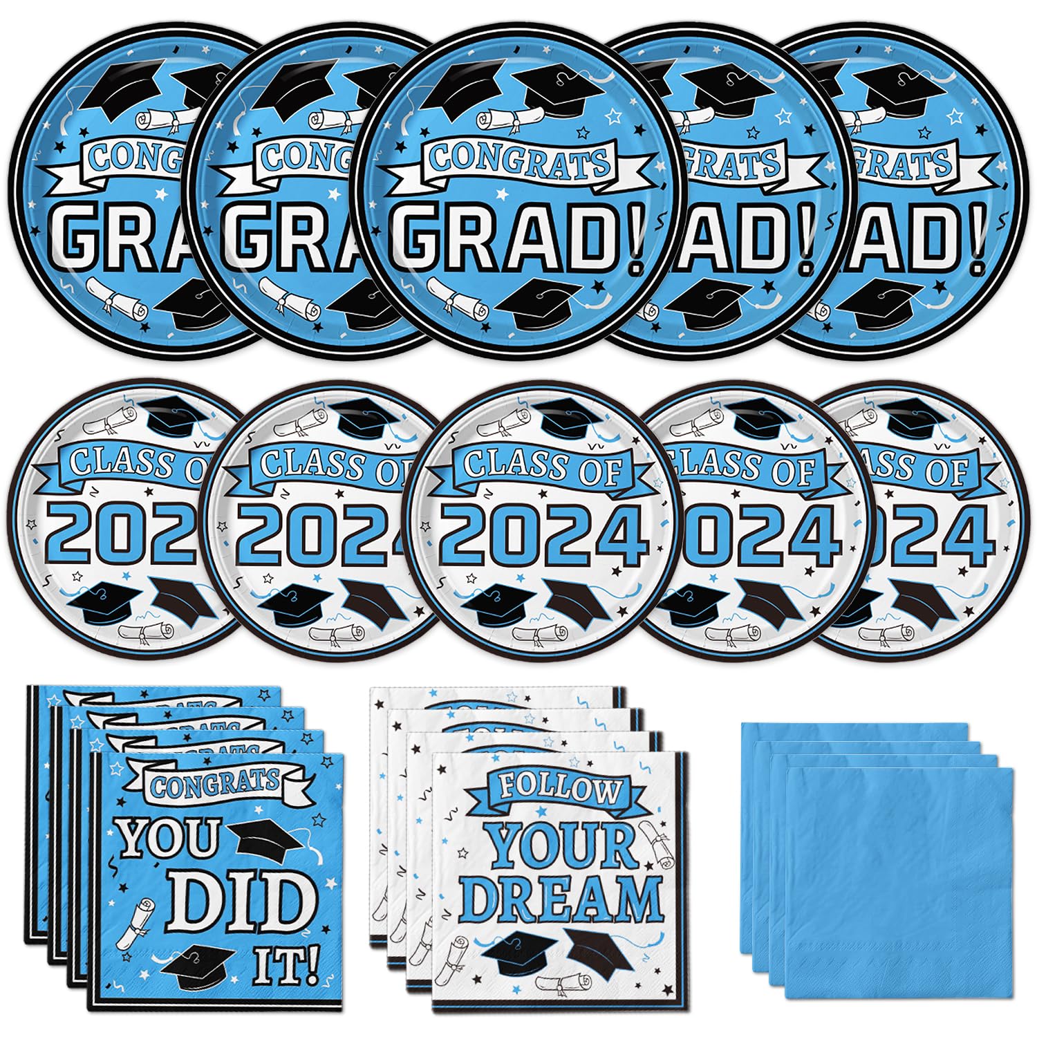 Snapklik.com : Graduation Plates And Napkins 2024 Graduation Party ...