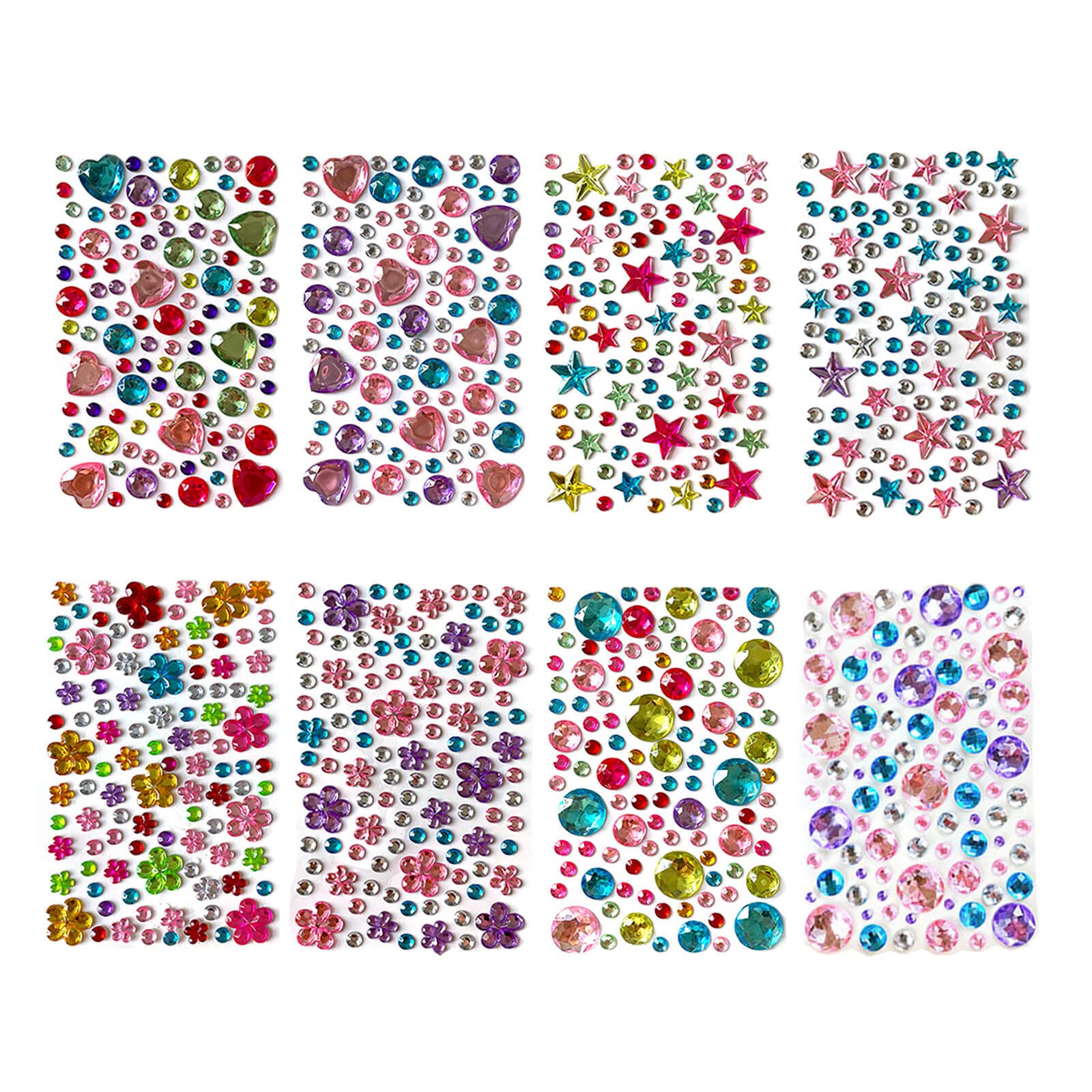 Amazon.com: Flowers Gem Stickers, Maxleaf 3D Self Adhesive ...