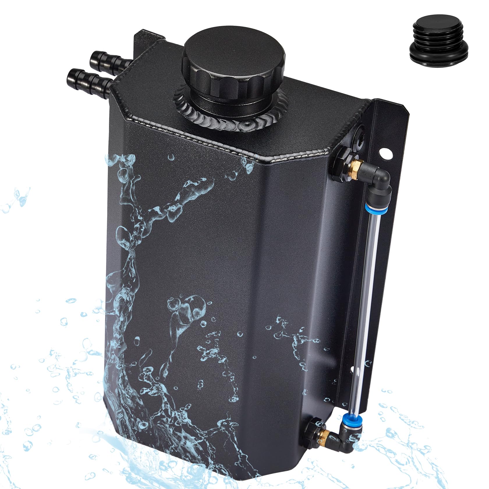 Amazon.com: Universal Coolant Overflow Tank,Aluminum Radiator Overflow ...